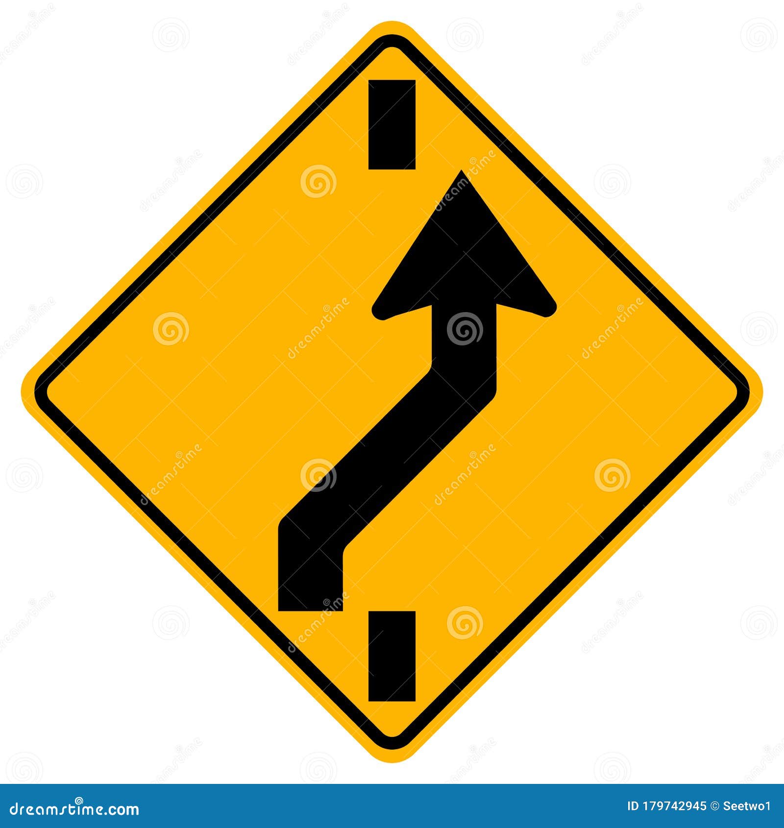 Dual Carriageway Ahead Sign Royalty-Free Stock Image | CartoonDealer ...