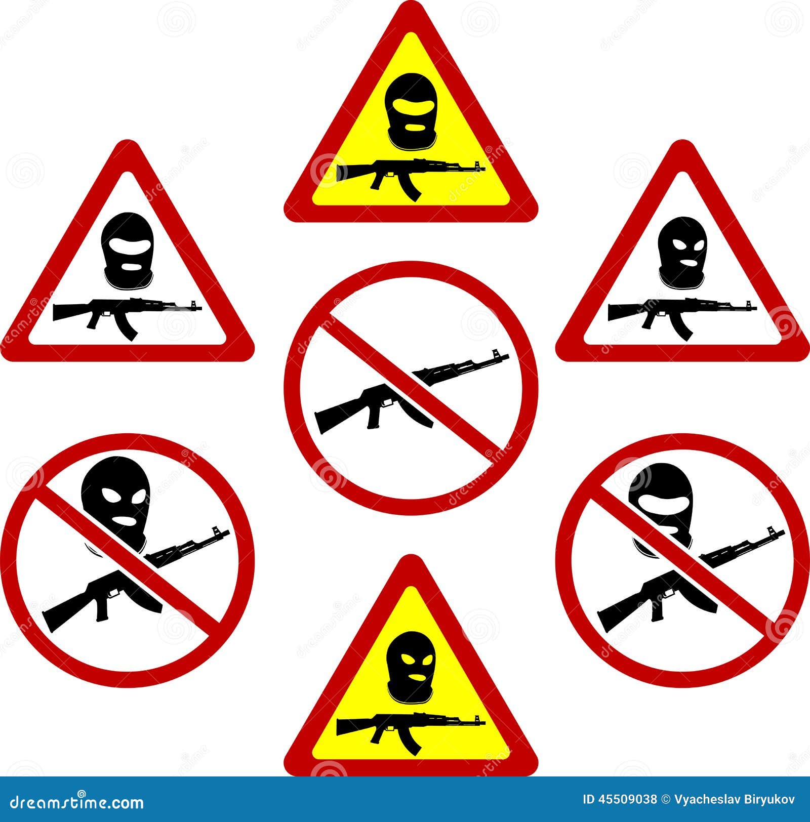 Warning Signs Of Terrorism Stock Vector - Image: 45509038