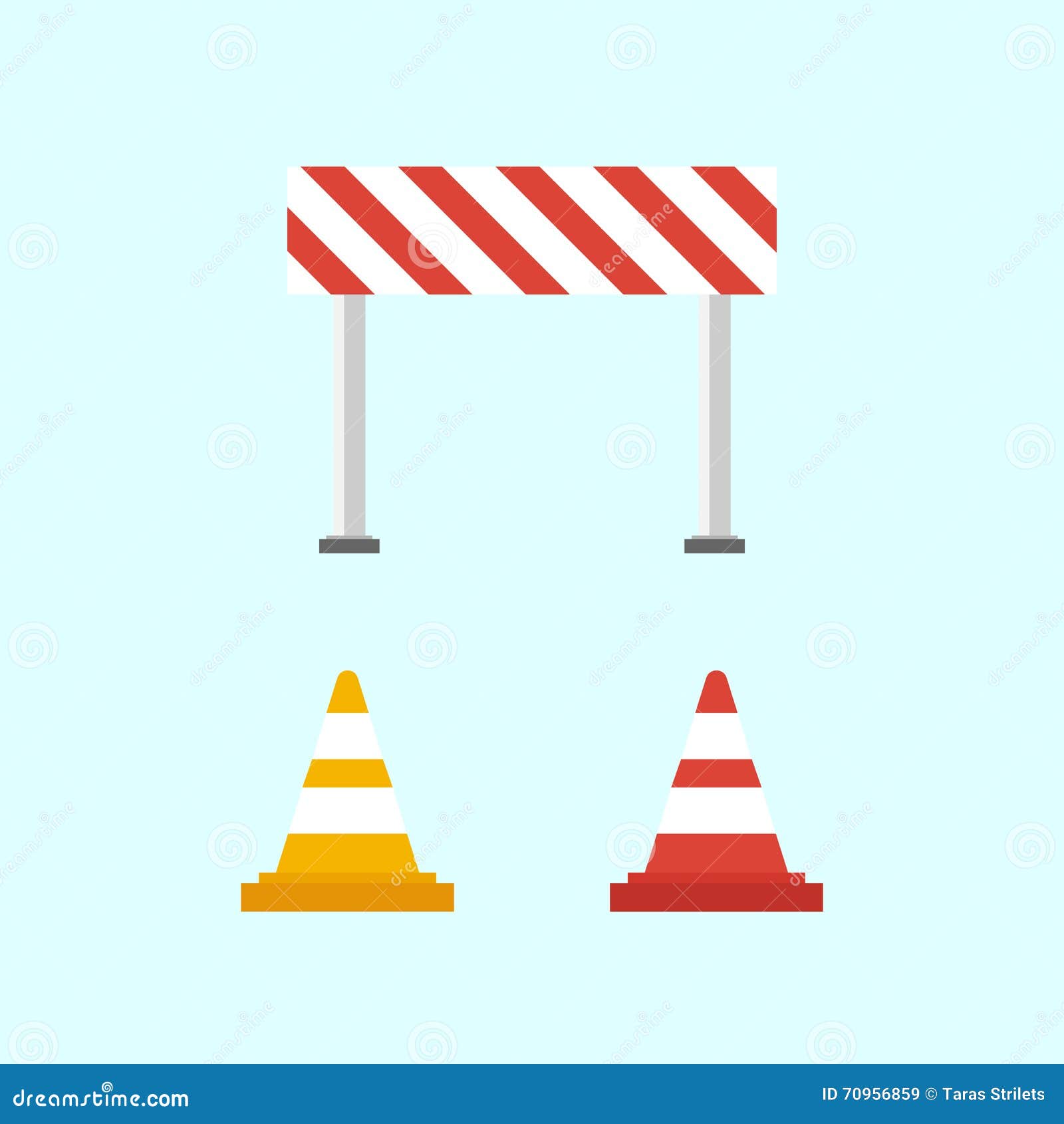 Warning Signs. Traffic Cone Stock Vector - Illustration of pictogram ...