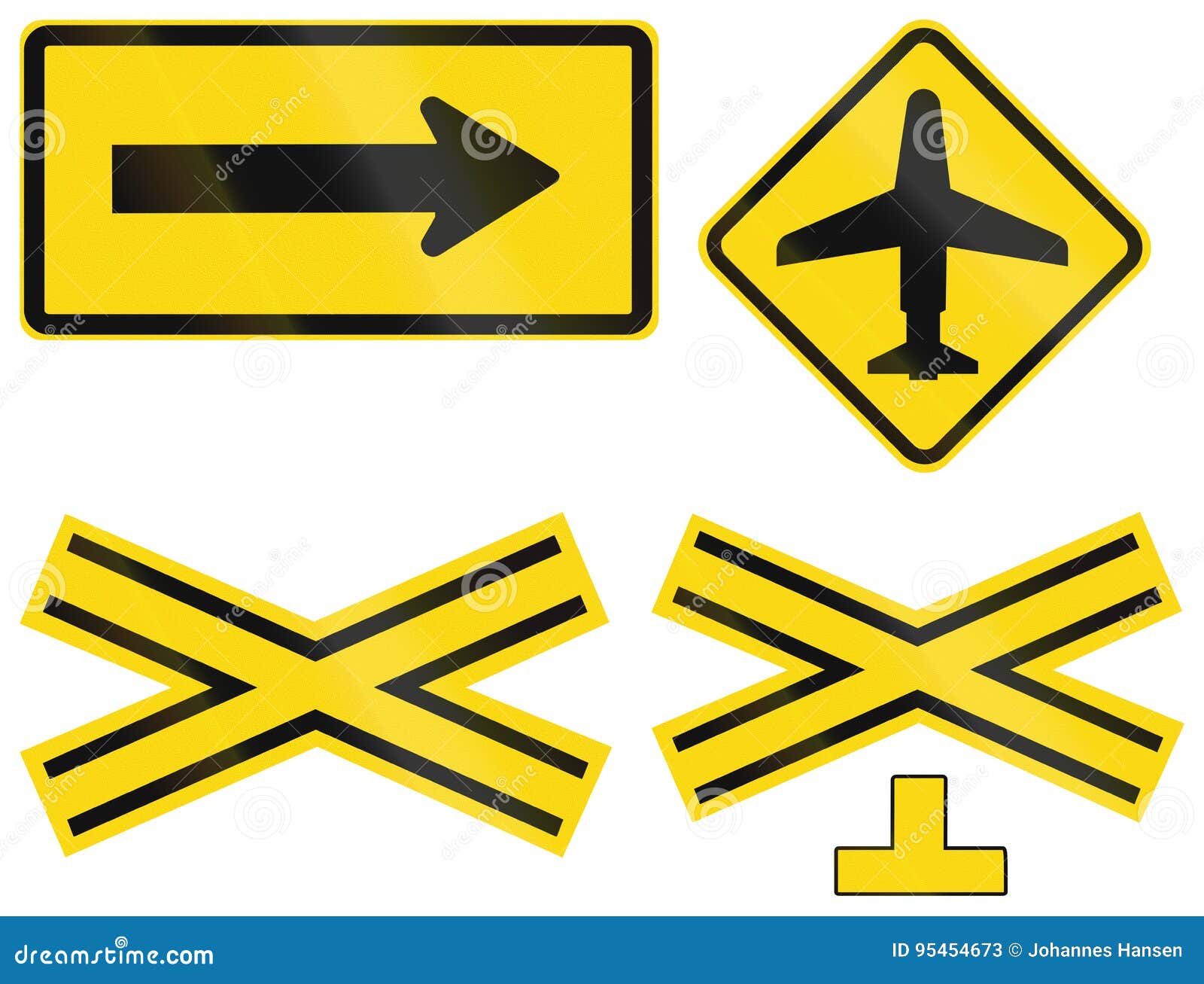 Warning Signs Used in Brazil Stock Illustration - Illustration of ...