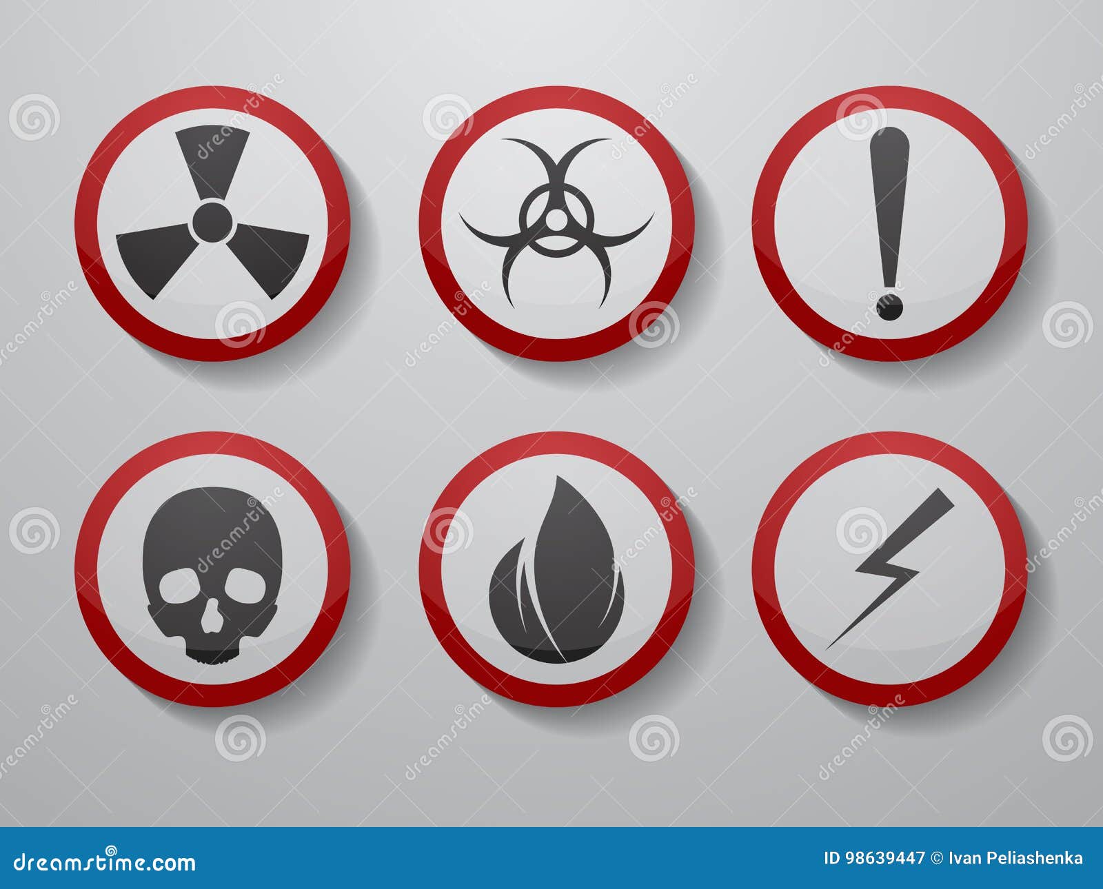 Warning sings stock illustration. Illustration of isolated - 98639447