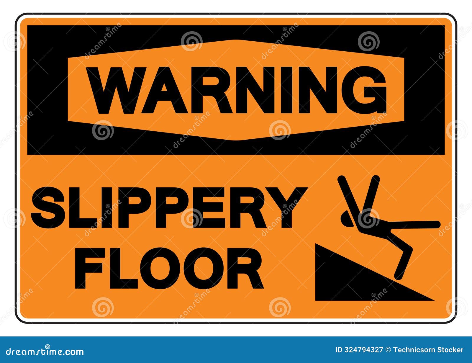 Warning Slippery Floor Symbol Sign,Vector Illustration, Isolate on ...