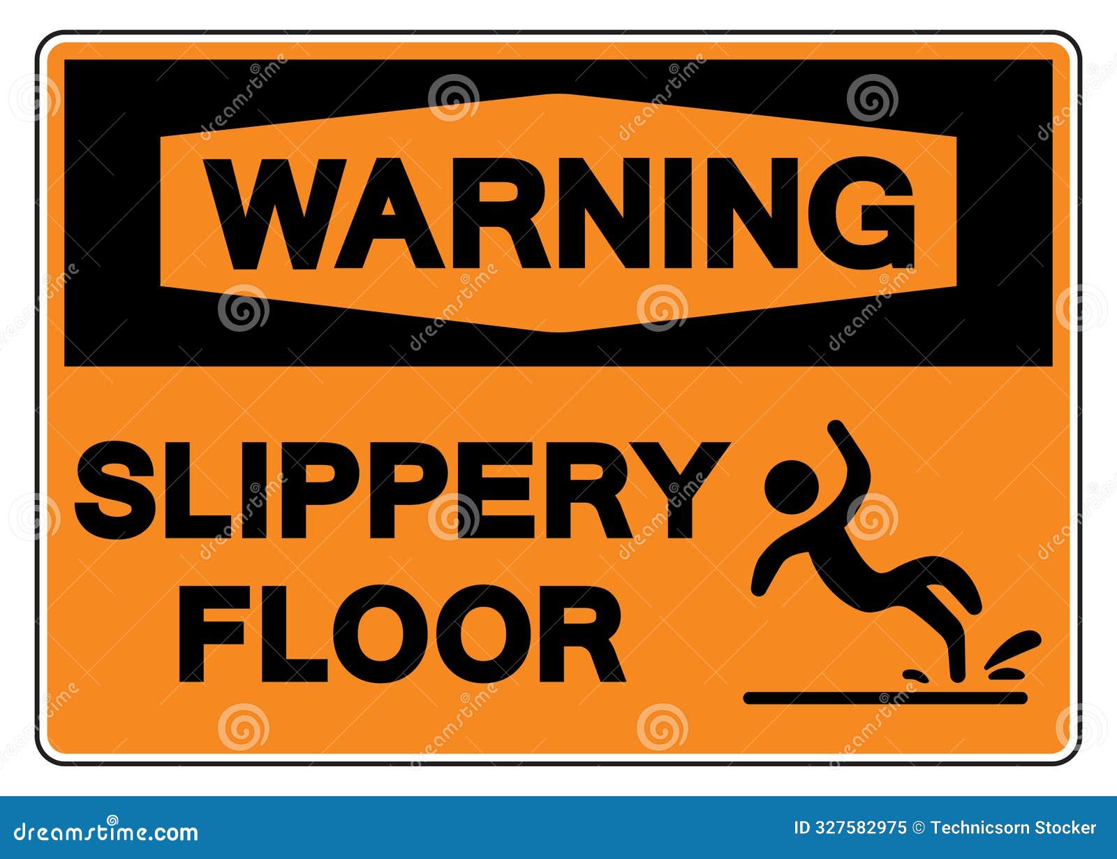 Warning Slippery Floor Symbol Sign,Vector Illustration, Isolate on ...