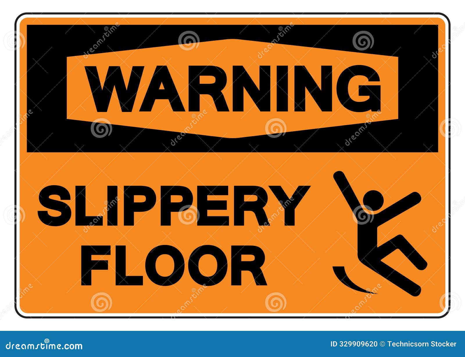 Warning Slippery Floor Symbol Sign,Vector Illustration, Isolate on ...