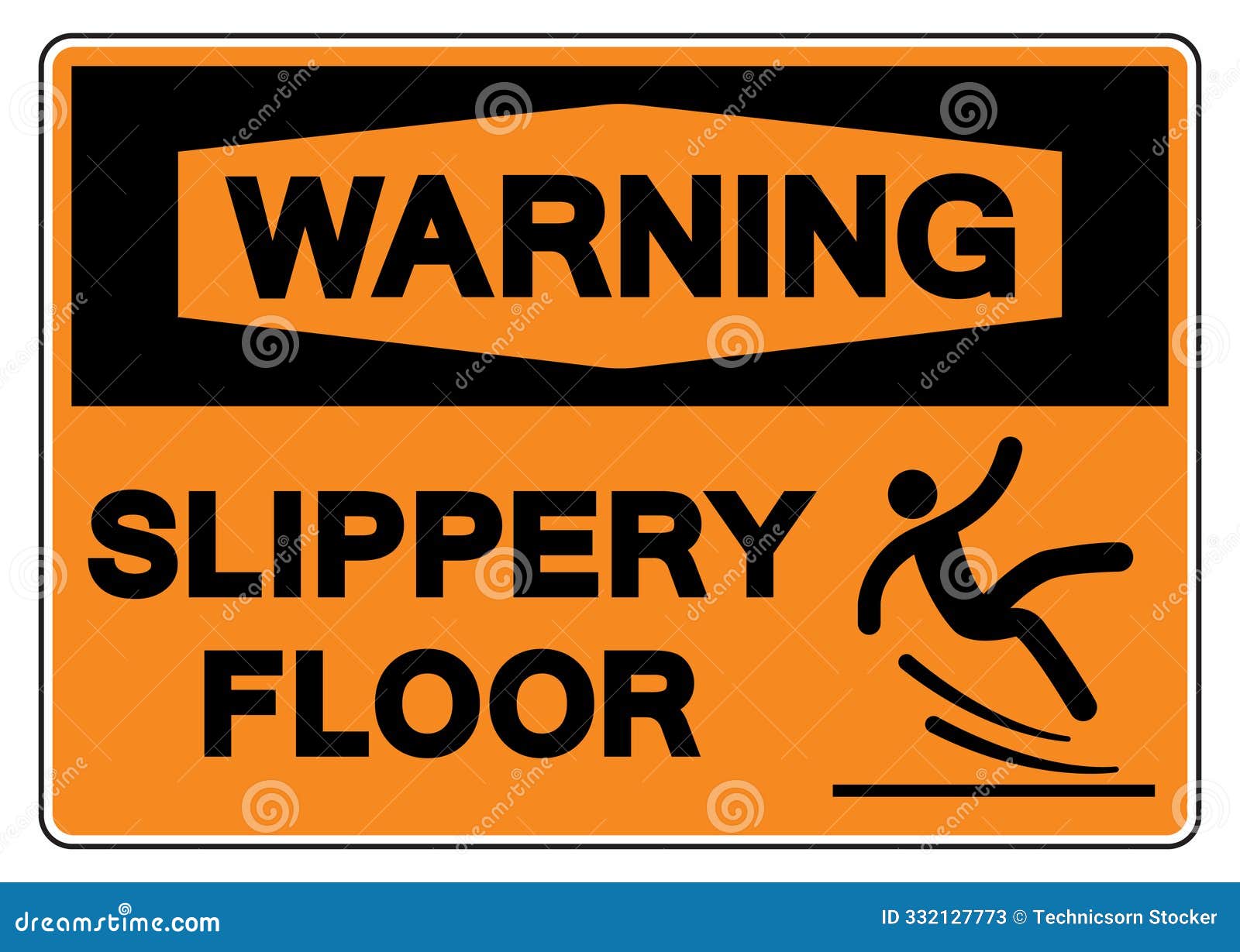 Warning Slippery Floor Symbol Sign,Vector Illustration, Isolate on ...