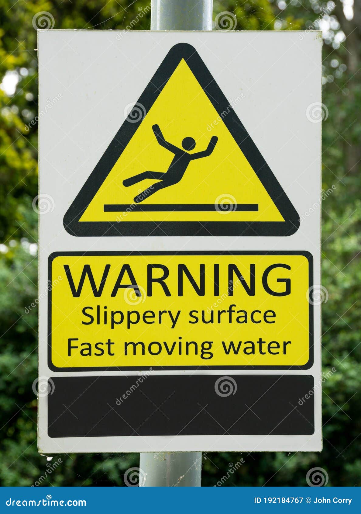 Warning Slippery Surface Sign, England Stock Image - Image of safety ...