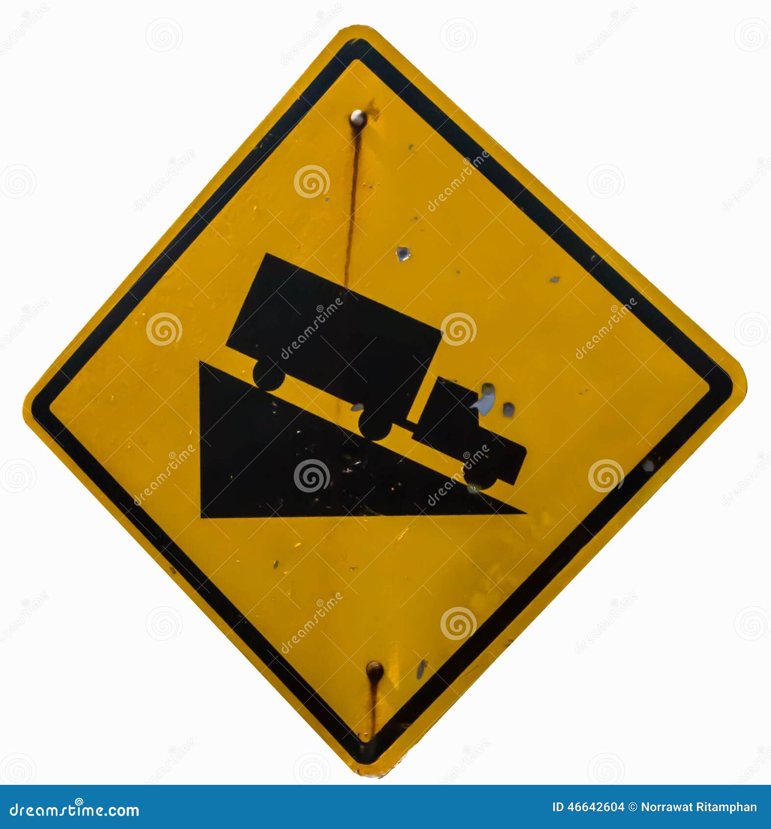 Warning slope stock photo. Image of slope, ramp, beware - 46642604