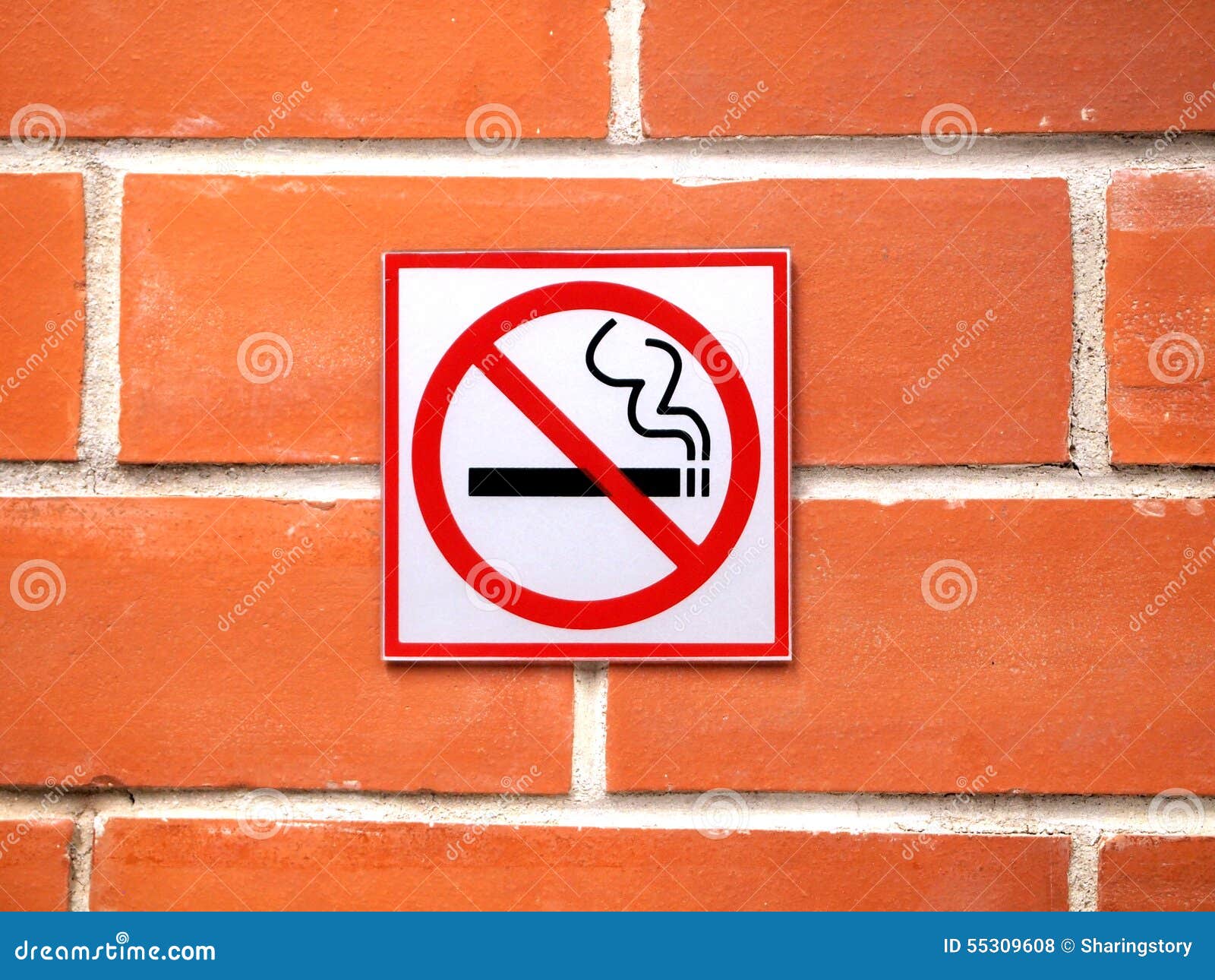 Warning that Smoking is Not Permitted in the Area Stock Photo - Image ...