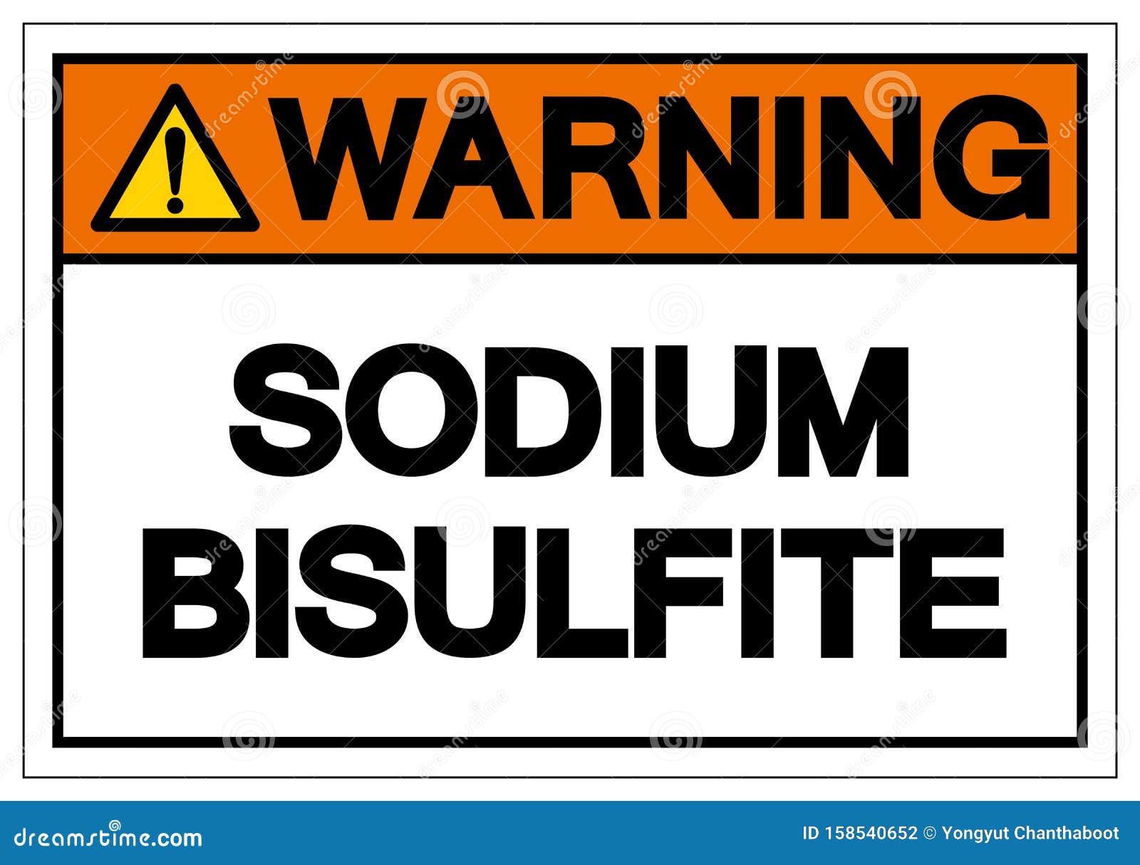 Warning Sodium Bisulfite Symbol Sign, Vector Illustration, Isolate on ... Warning Sodium Bisulfite Symbol Sign, Vector Illustration, Isolate on ...