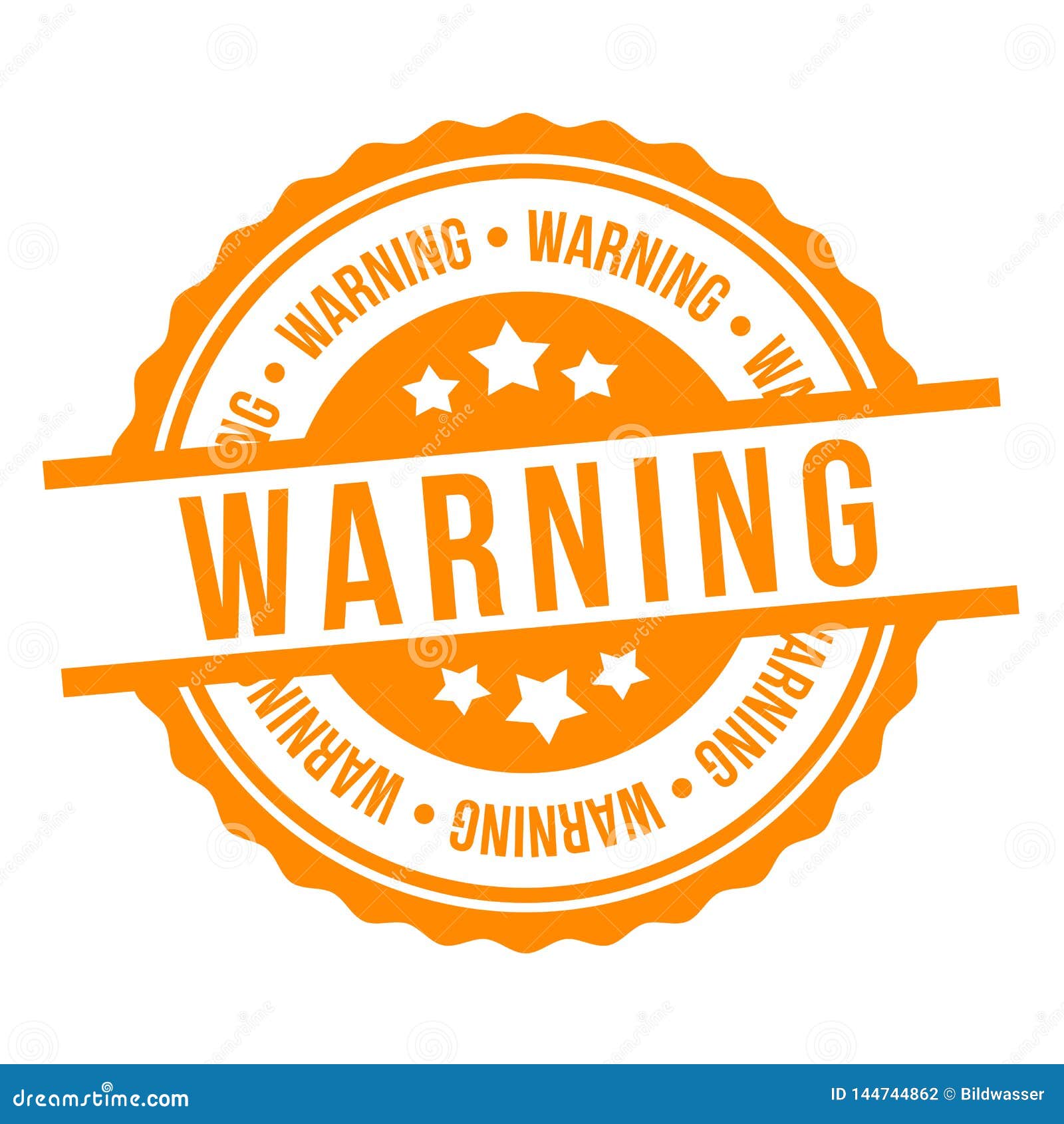 Warning Stamp. Eps10 Vector Badge Stock Vector - Illustration of ...