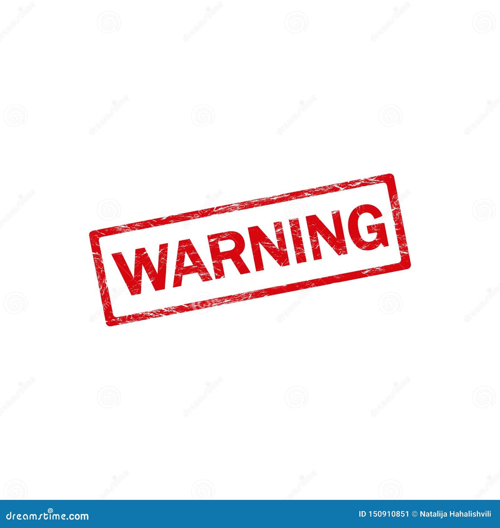 Warning Stamp Red Grunge Texture Vector Stock Vector - Illustration of ...