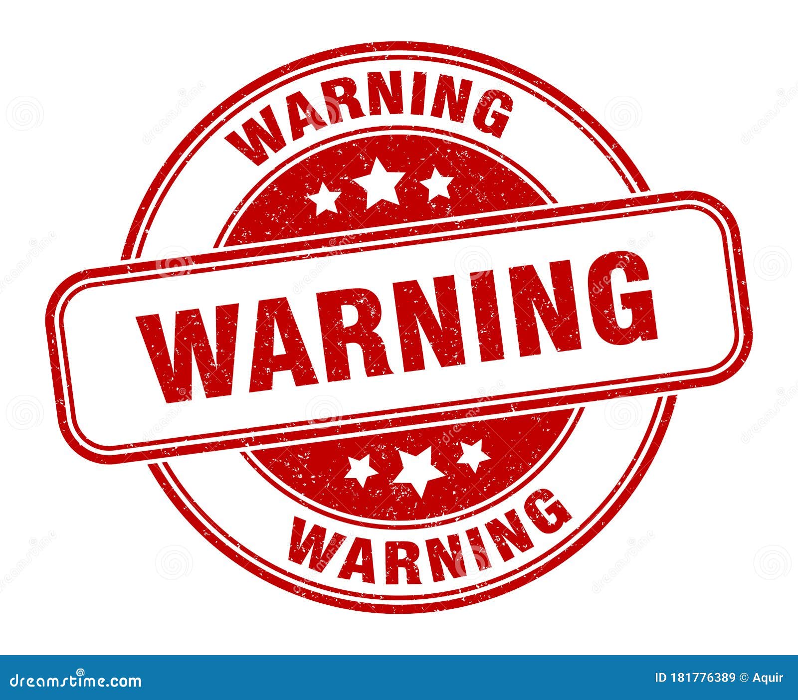 Warning Stamp. Warning Round Grunge Sign Stock Vector - Illustration of ...