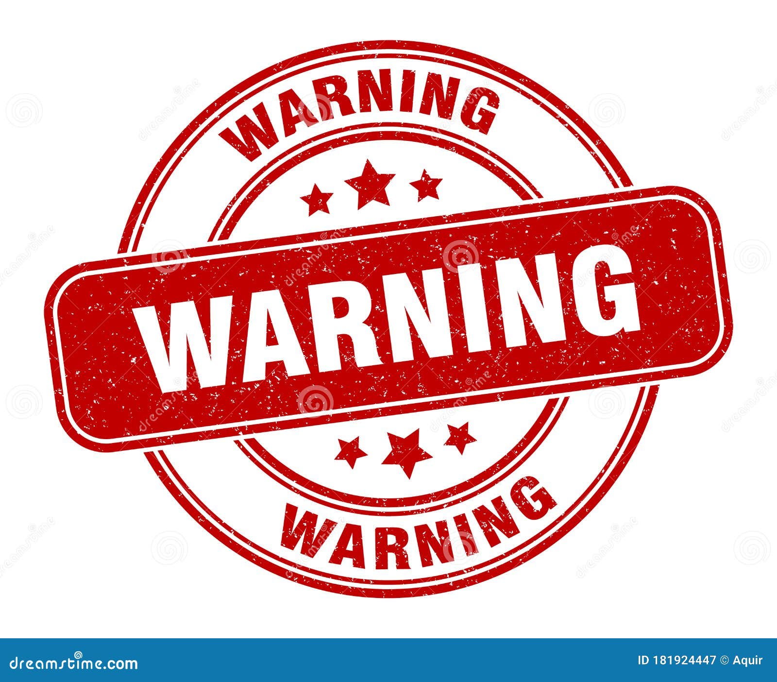 Warning Stamp. Warning Round Grunge Sign Stock Vector - Illustration of ...