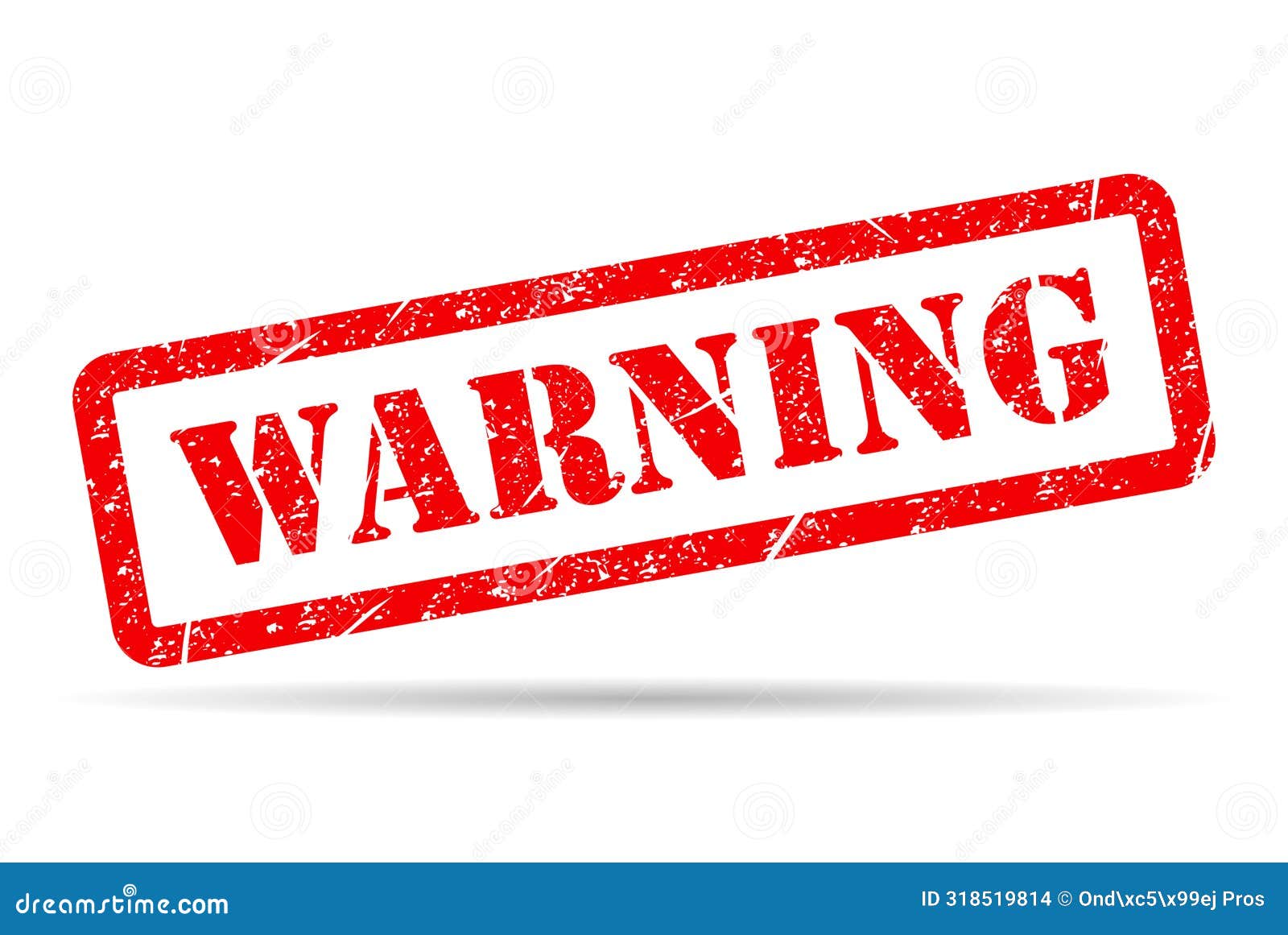 Warning Stamp Shadow Symbol, Label Sticker Sign Button, Text Banner ...