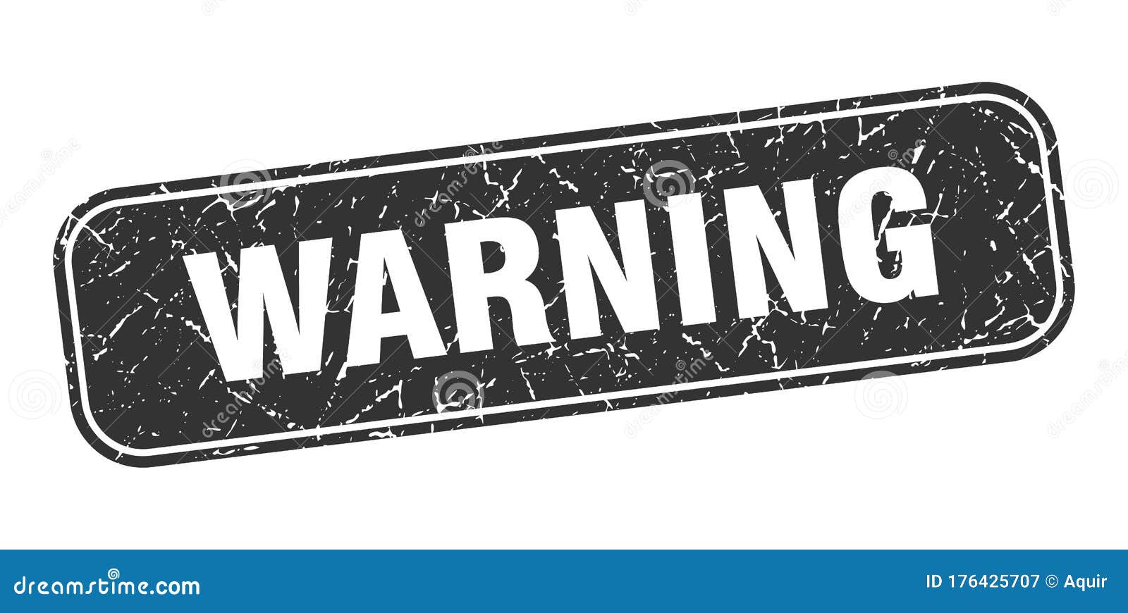 Warning Stamp. Warning Square Grungy Isolated Sign Stock Vector ...