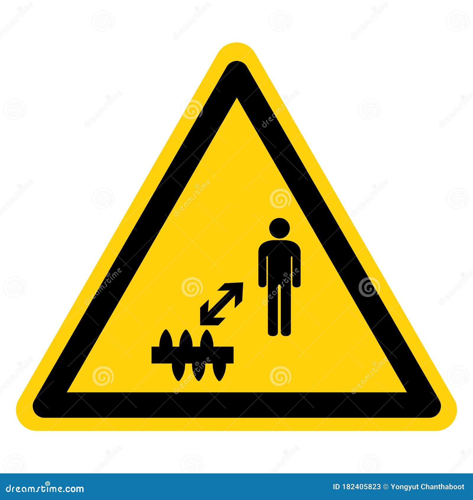 Warning Stay Away from Sharp Objects Symbol Sign ,Vector Illustration ...