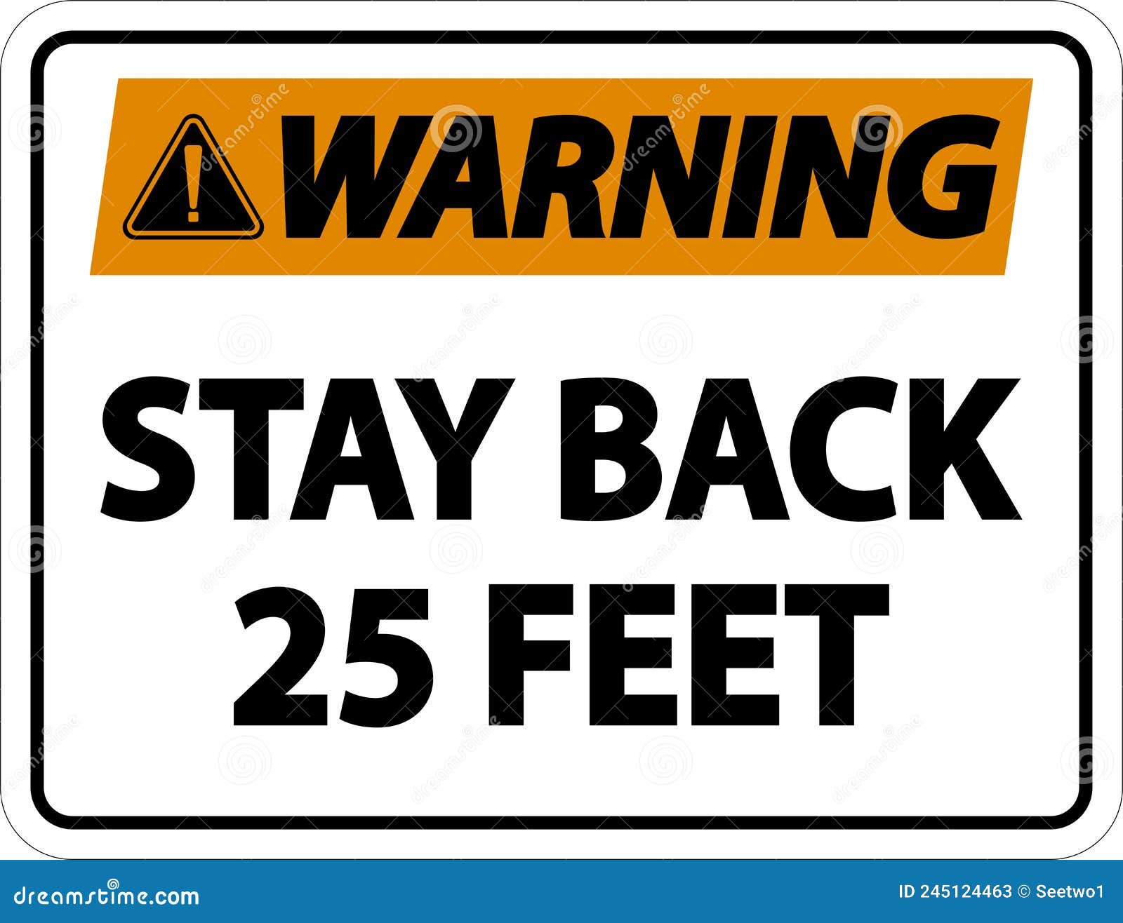 Warning Stay Clear Symbol Sign, Vector Illustration, Isolate On White ...