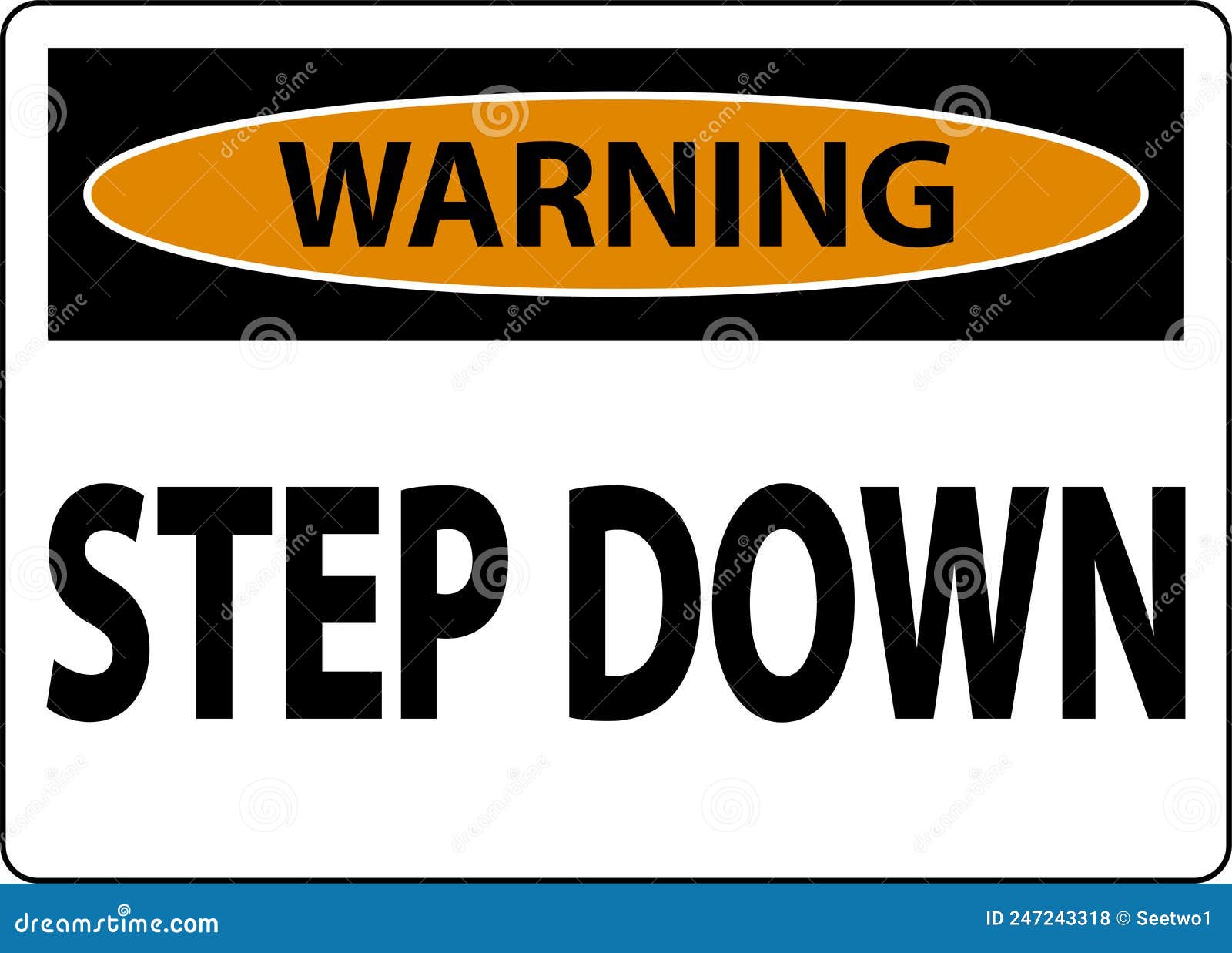Warning Do Not Step Symbol Sign, Vector Illustration, Isolate On White ...
