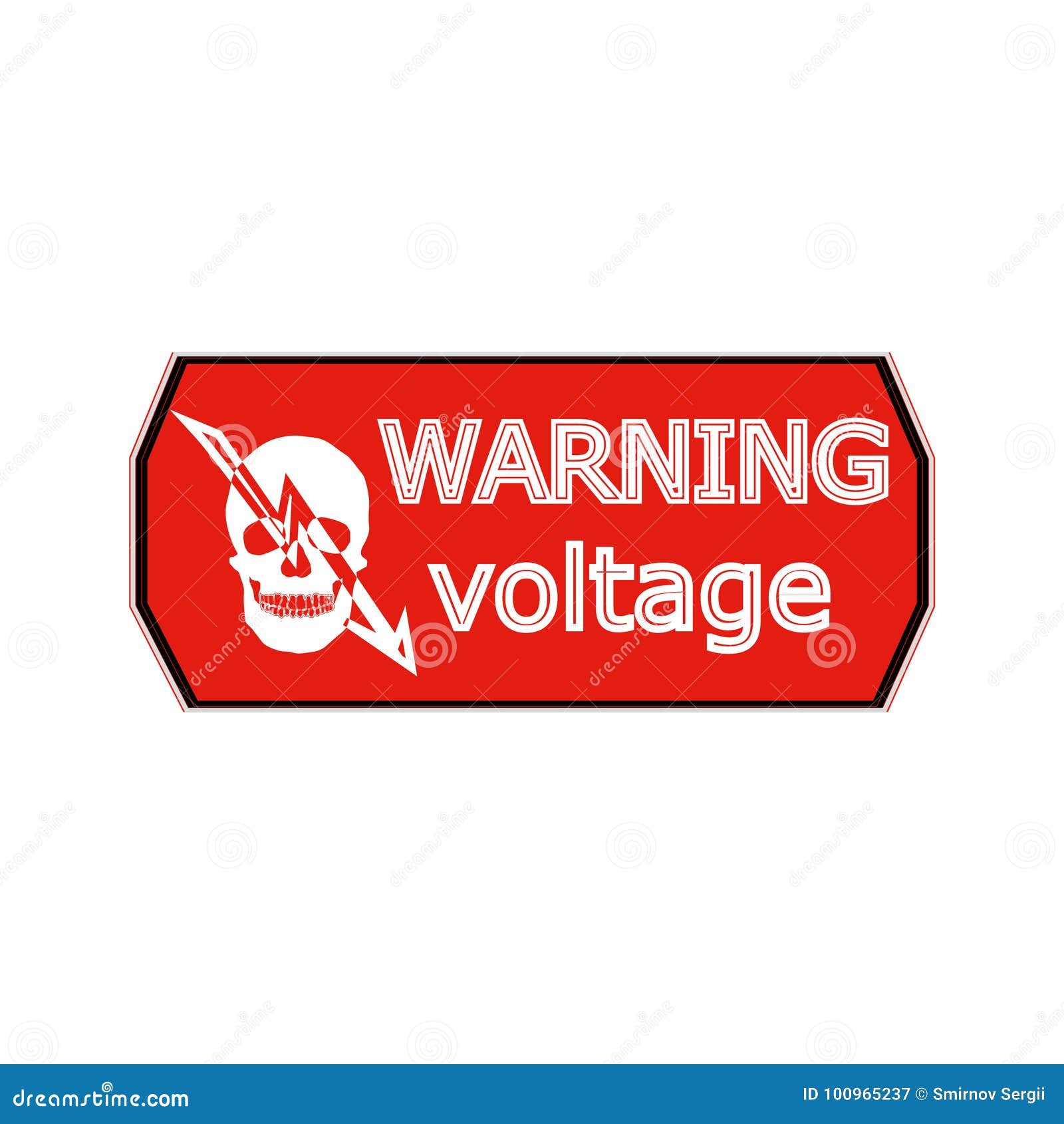 Warning Sticker Labels for Electrical Consumers Voltage Notice Stock ...