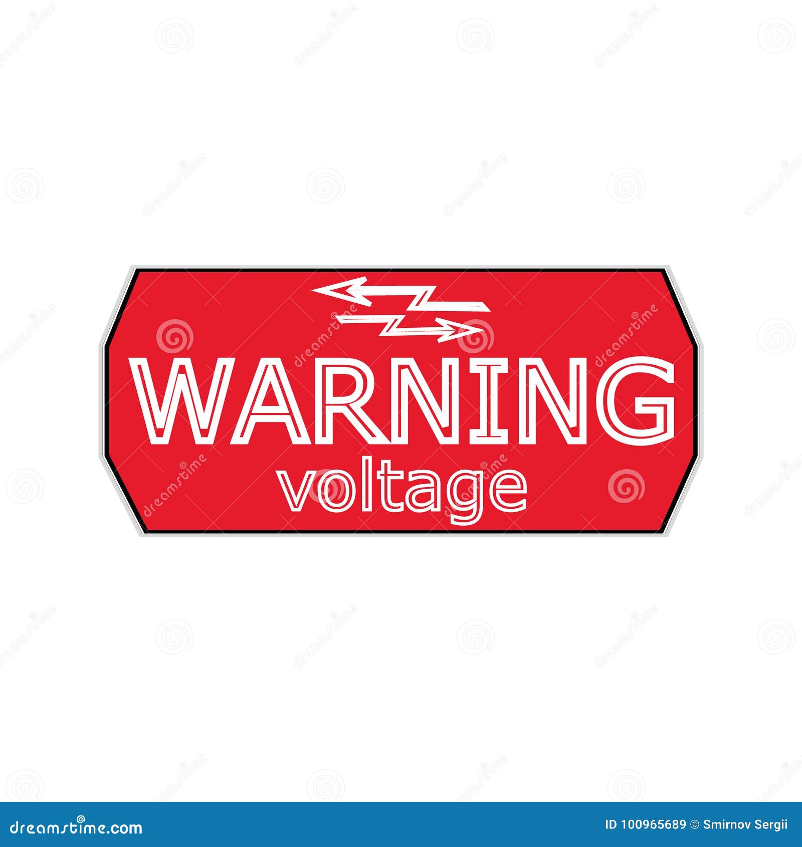 Warning Sticker Labels for Electrical Consumers Voltage Notice Stock ...