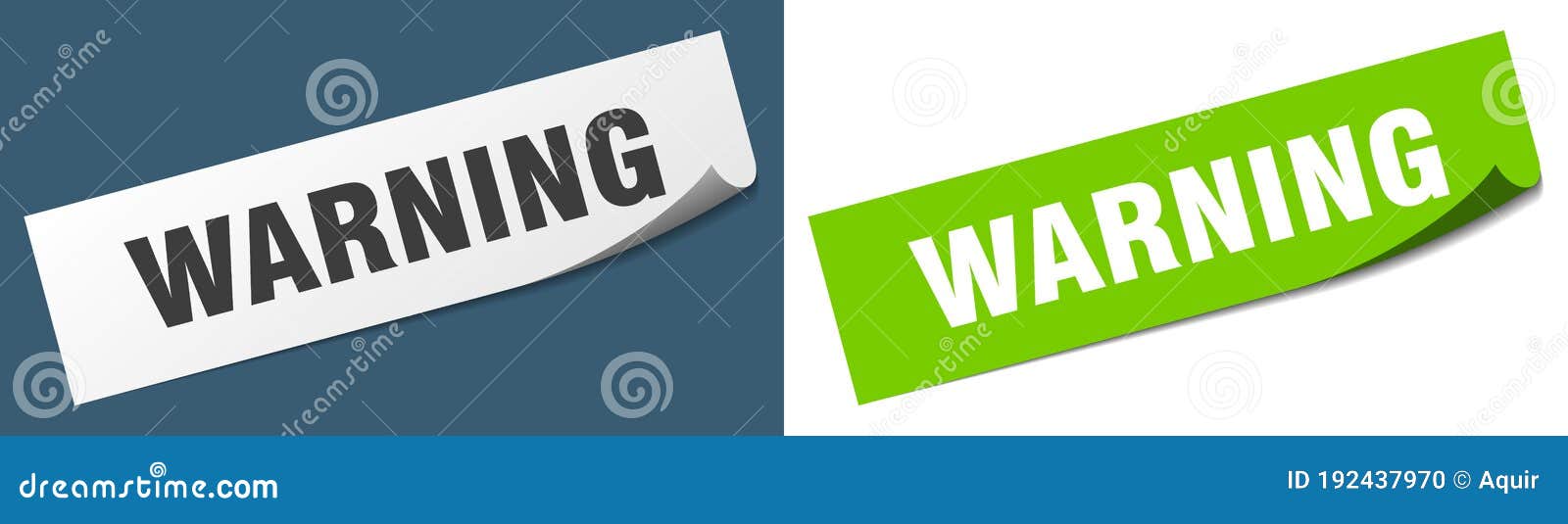 Warning Sticker. Warning Sign Set Stock Vector - Illustration of square ...