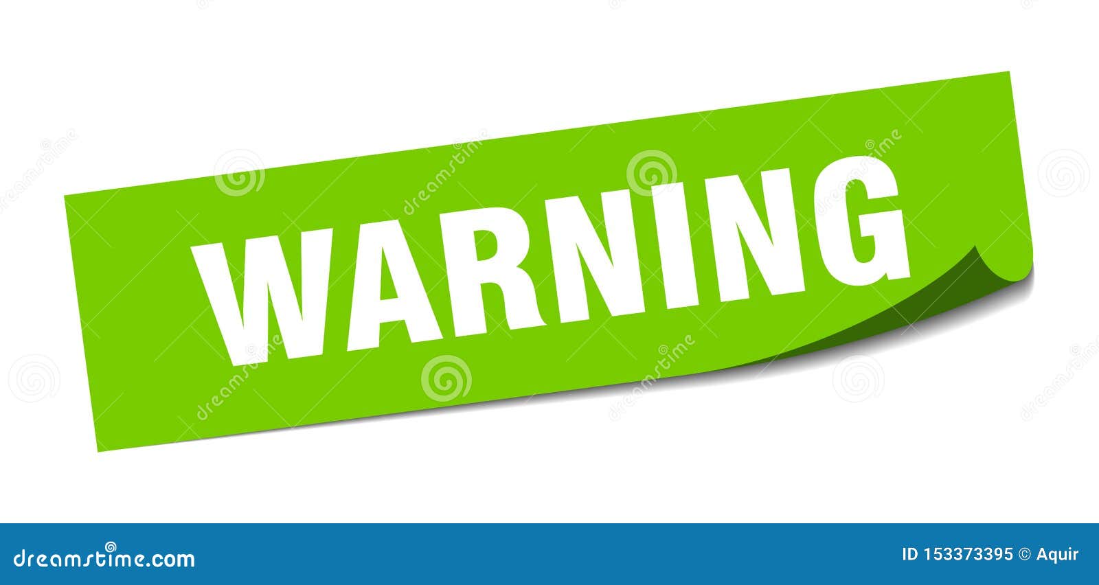 Warning sticker. stock vector. Illustration of page - 153373395
