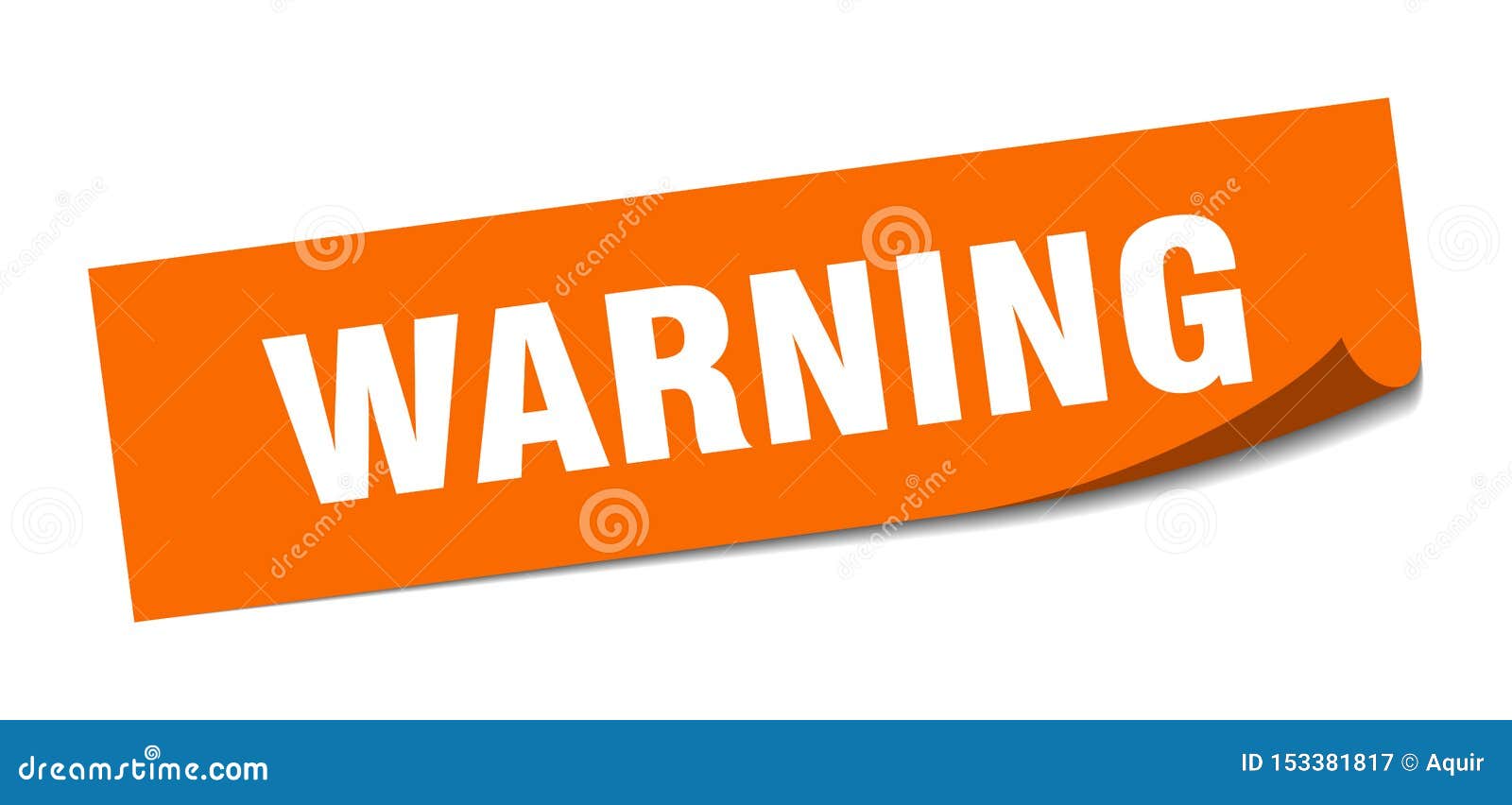 Warning sticker. stock vector. Illustration of banner - 153381817