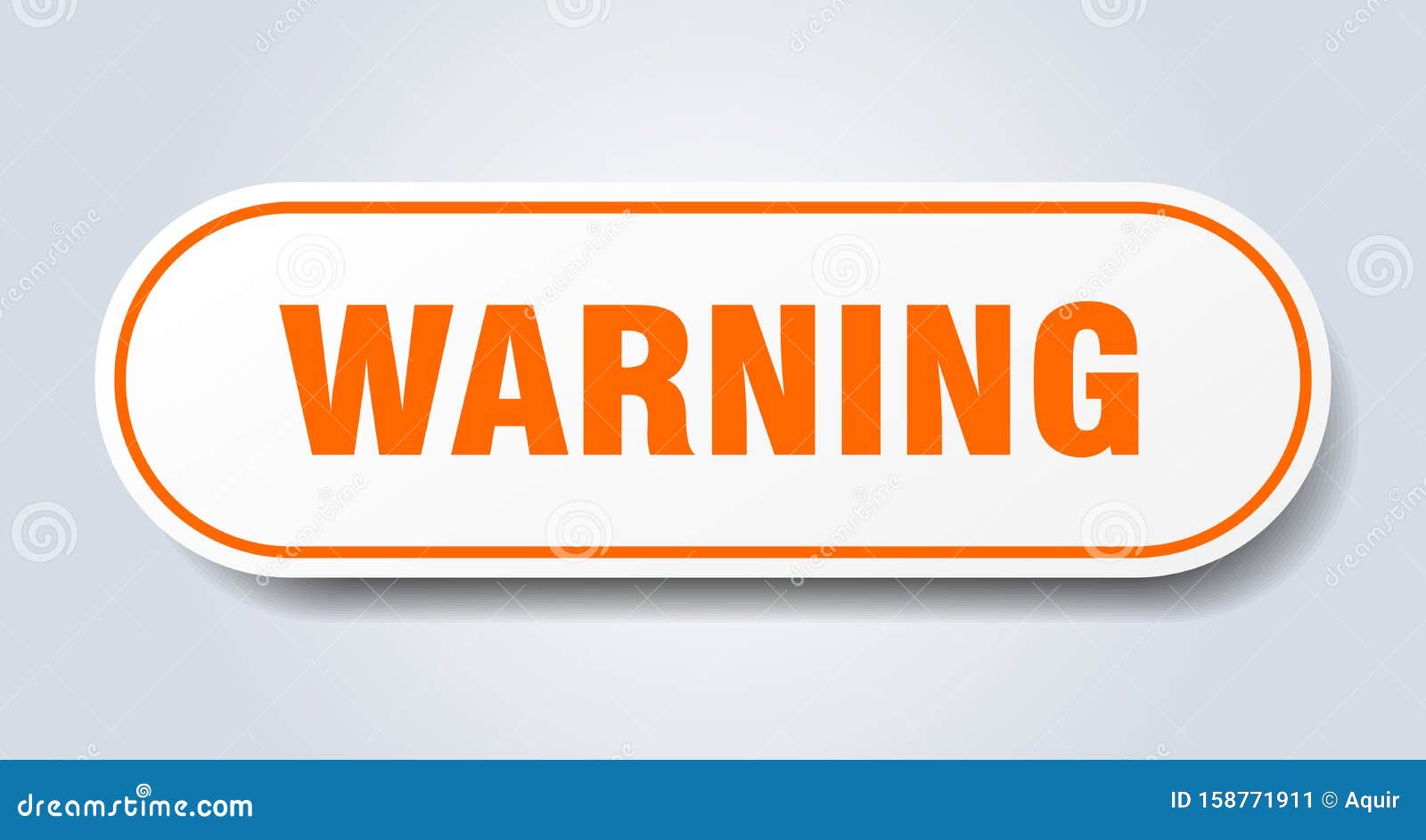 Warning sticker. stock vector. Illustration of badge - 158771911