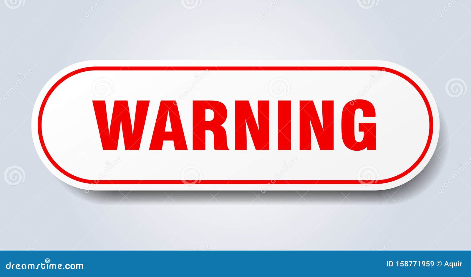 Warning sticker. stock vector. Illustration of background - 158771959