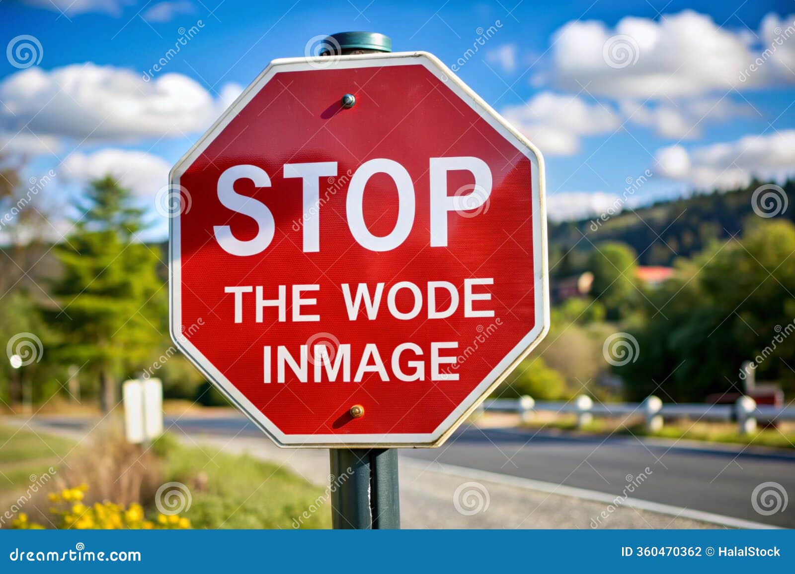 Warning: Stop! a Cautionary Stop Sign Illustration Stock Illustration ...