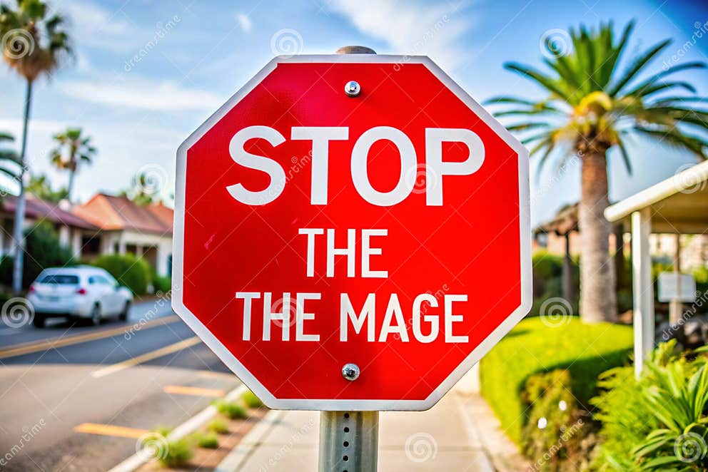 Warning: Stop! a Cautionary Stop Sign Illustration Stock Illustration ...