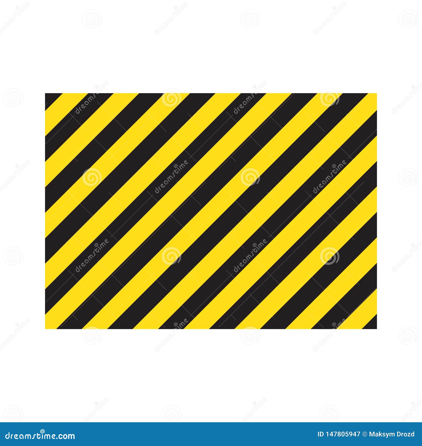 Warning Striped Rectangular Background Vector Illustration ...