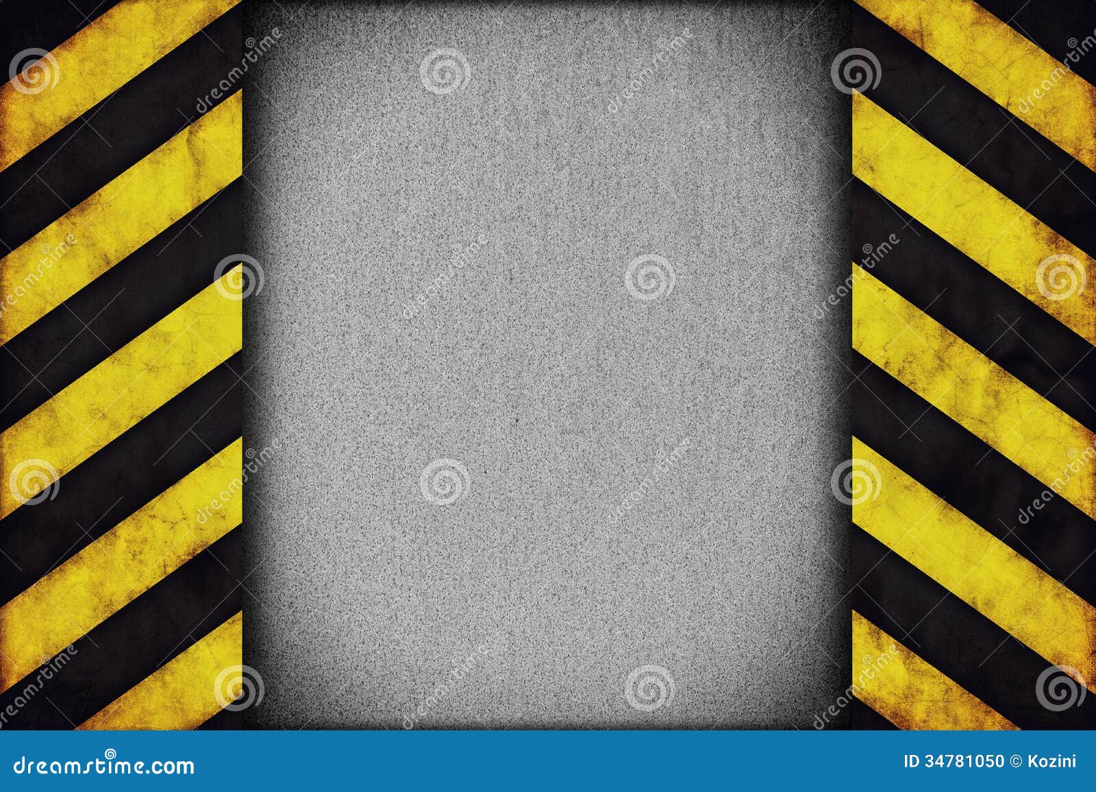 Warning Stripes with Rusty Plate Stock Illustration - Illustration of ...