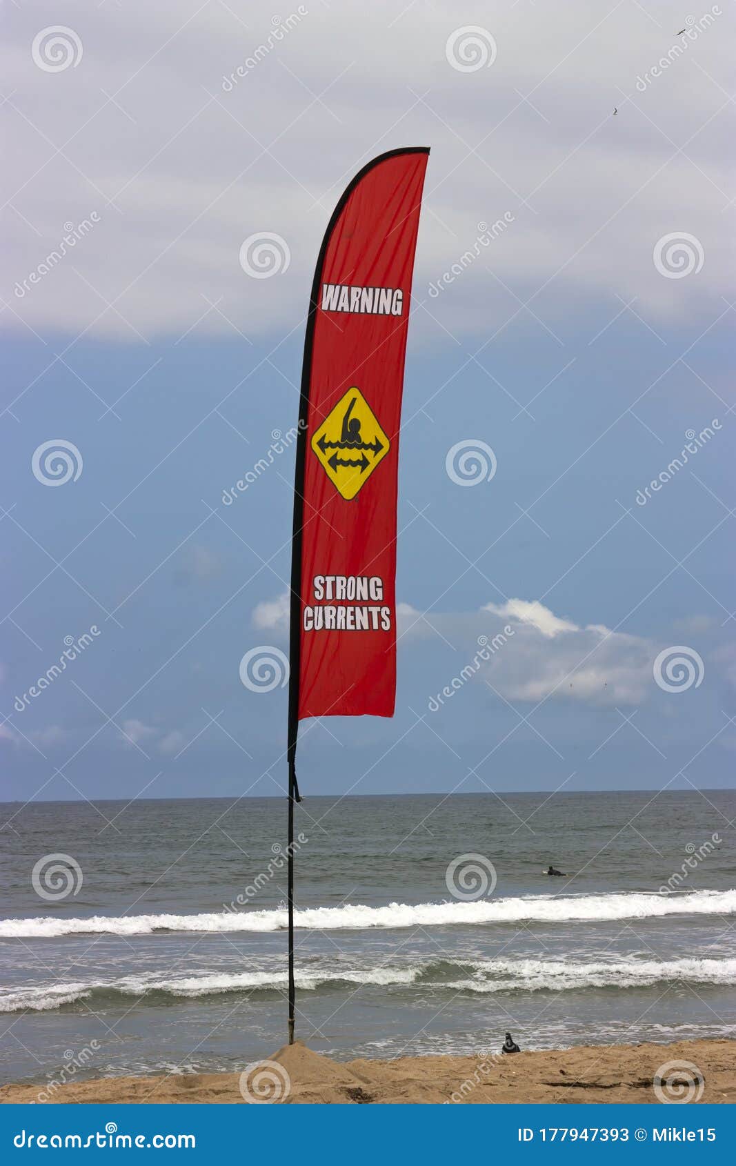 Warning Strong Currents Sign Stock Image - Image of ocean, water: 177947393