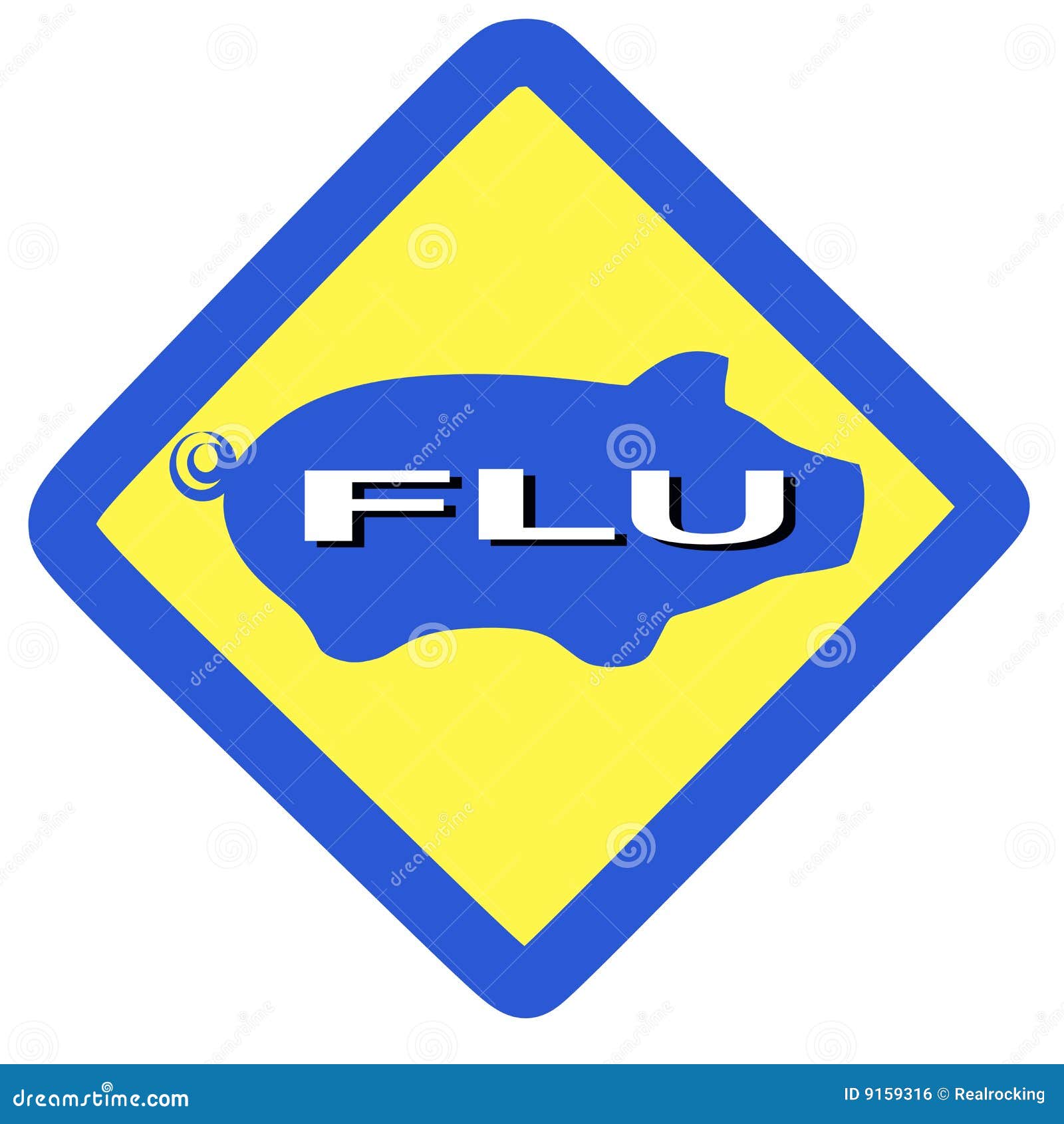 Warning swine flu sign stock illustration. Illustration of warm - 9159316