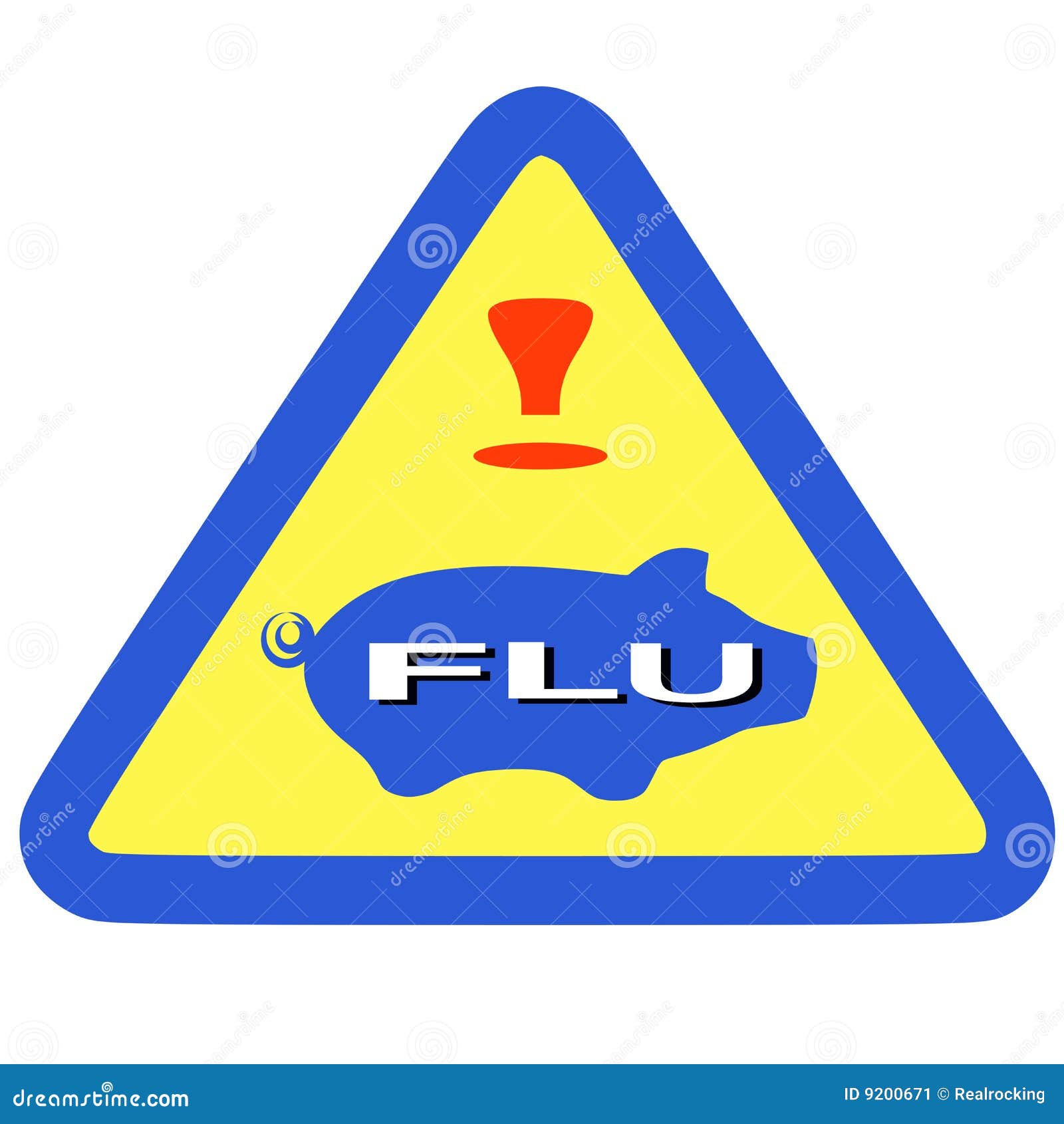 Warning swine flu sign stock illustration. Illustration of incubation ...