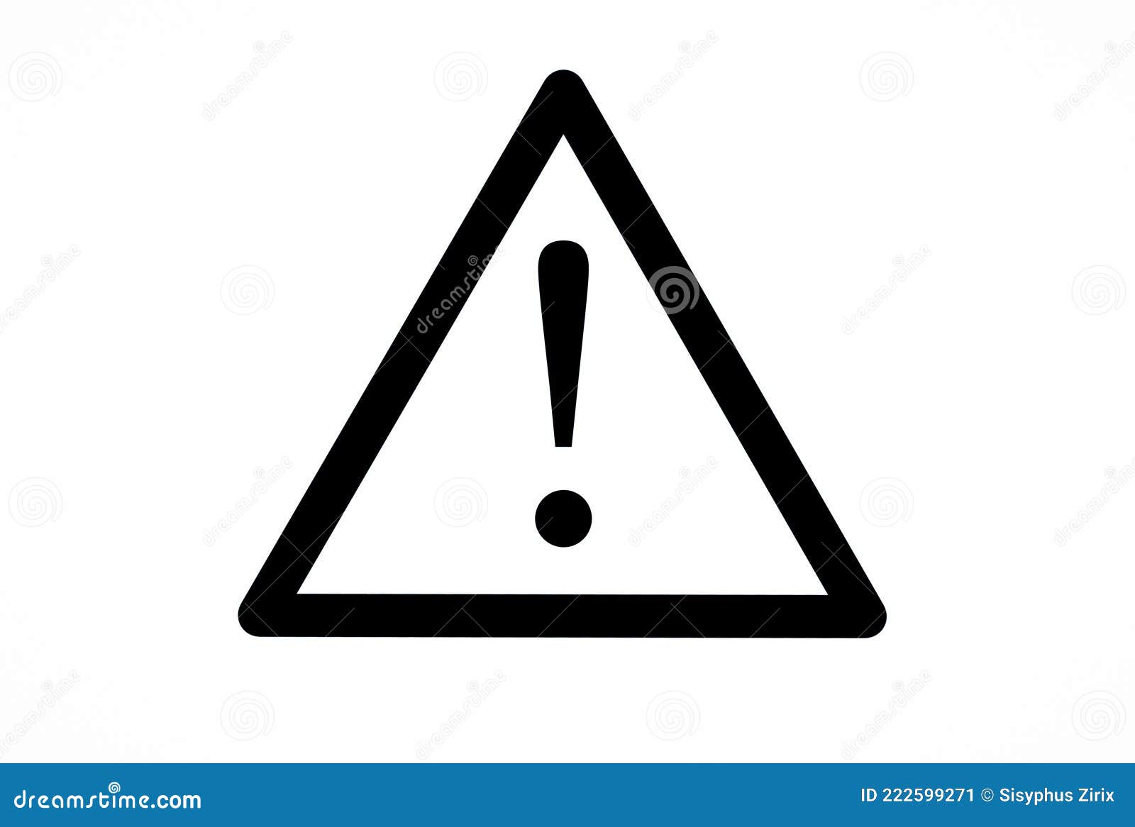 Warning Symbol, Black Triangle, Illustration Image Stock Illustration ...