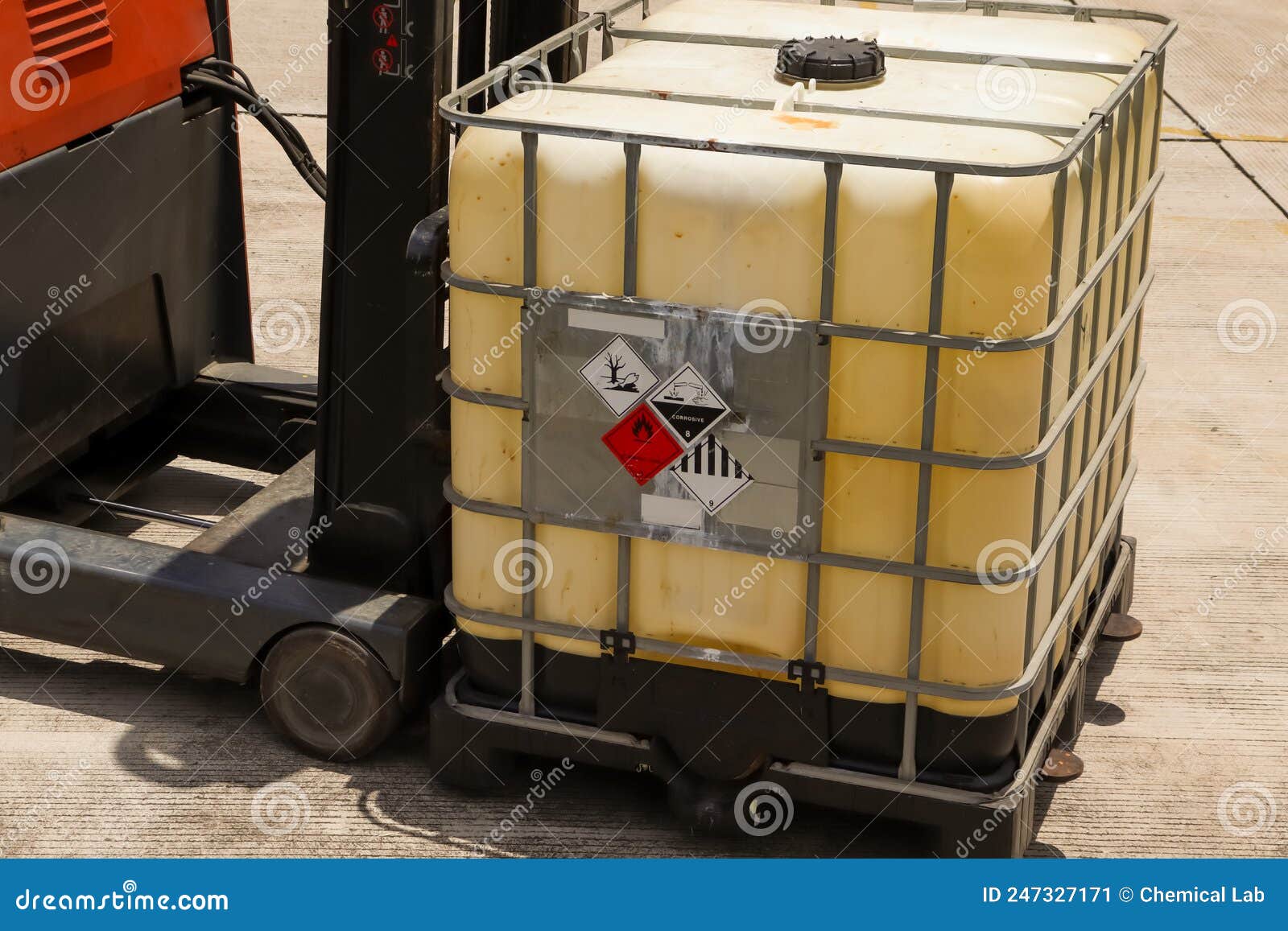 Warning Symbol for Chemical Hazard on Chemical Container Stock Image ...
