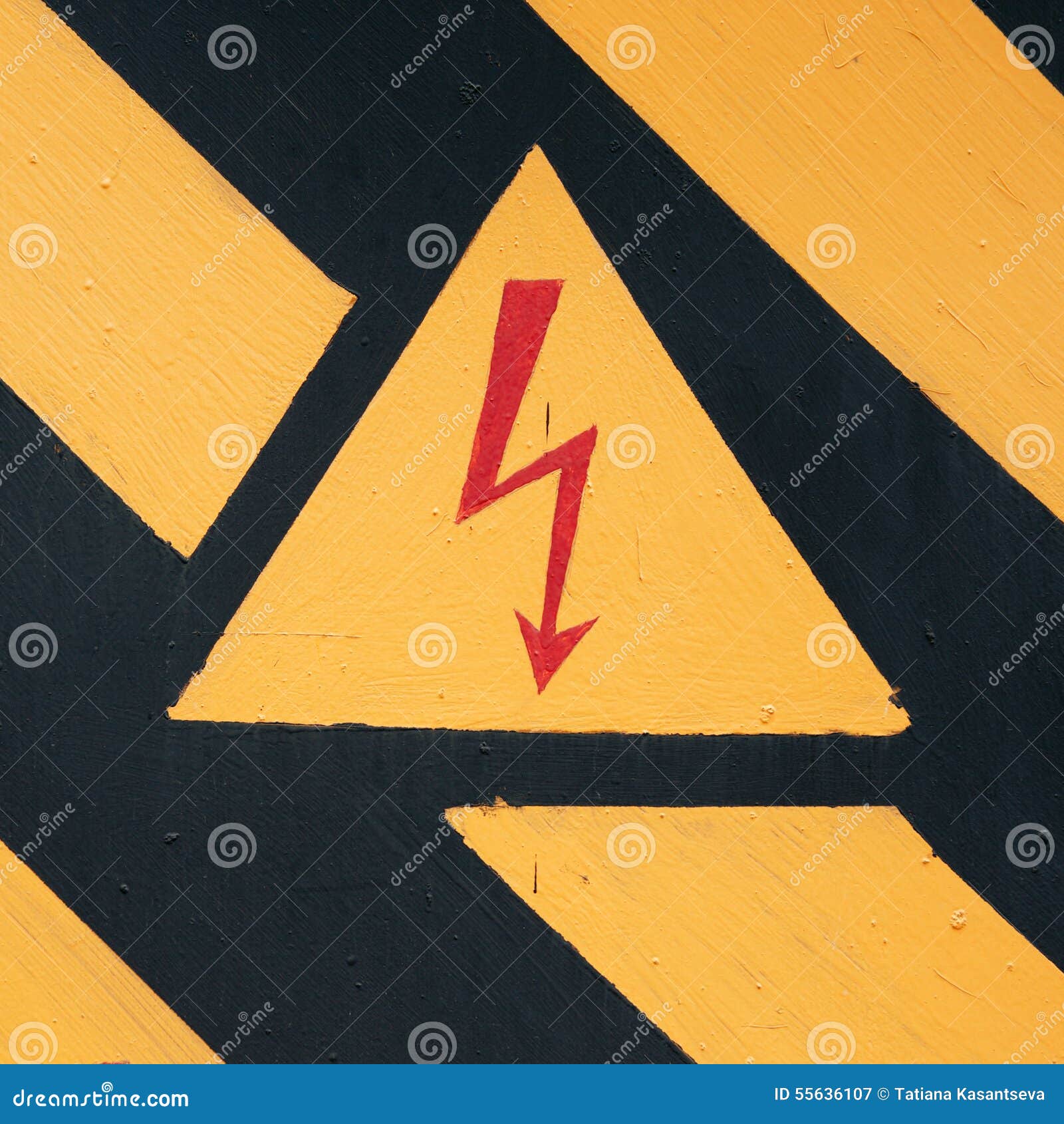 Warning Symbol on Doors of the Transformer Stock Image - Image of sign ...