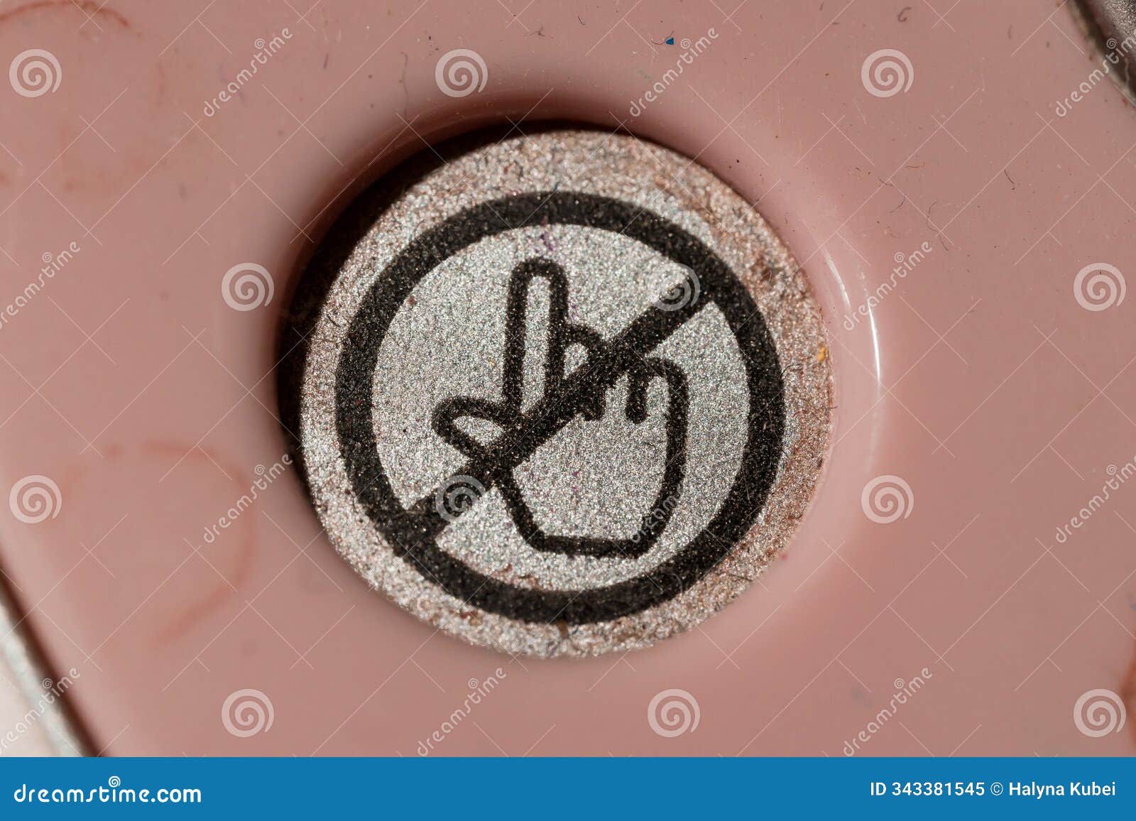 Warning Symbol Indicating No Touching or Interference Sign on a ...