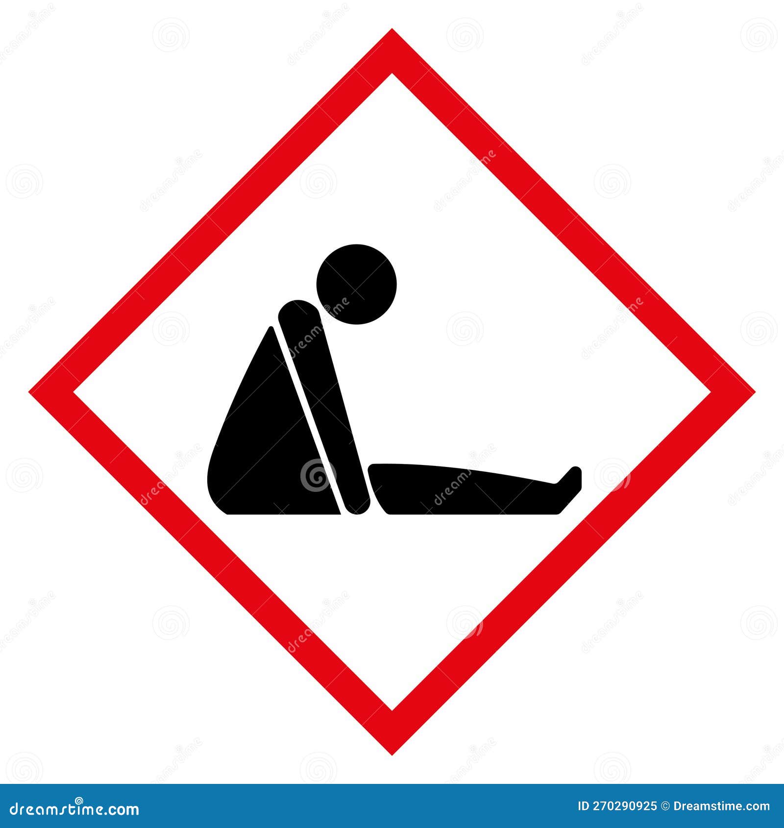 Warning Symbol for Suffocation Illustration. Stock Illustration ...
