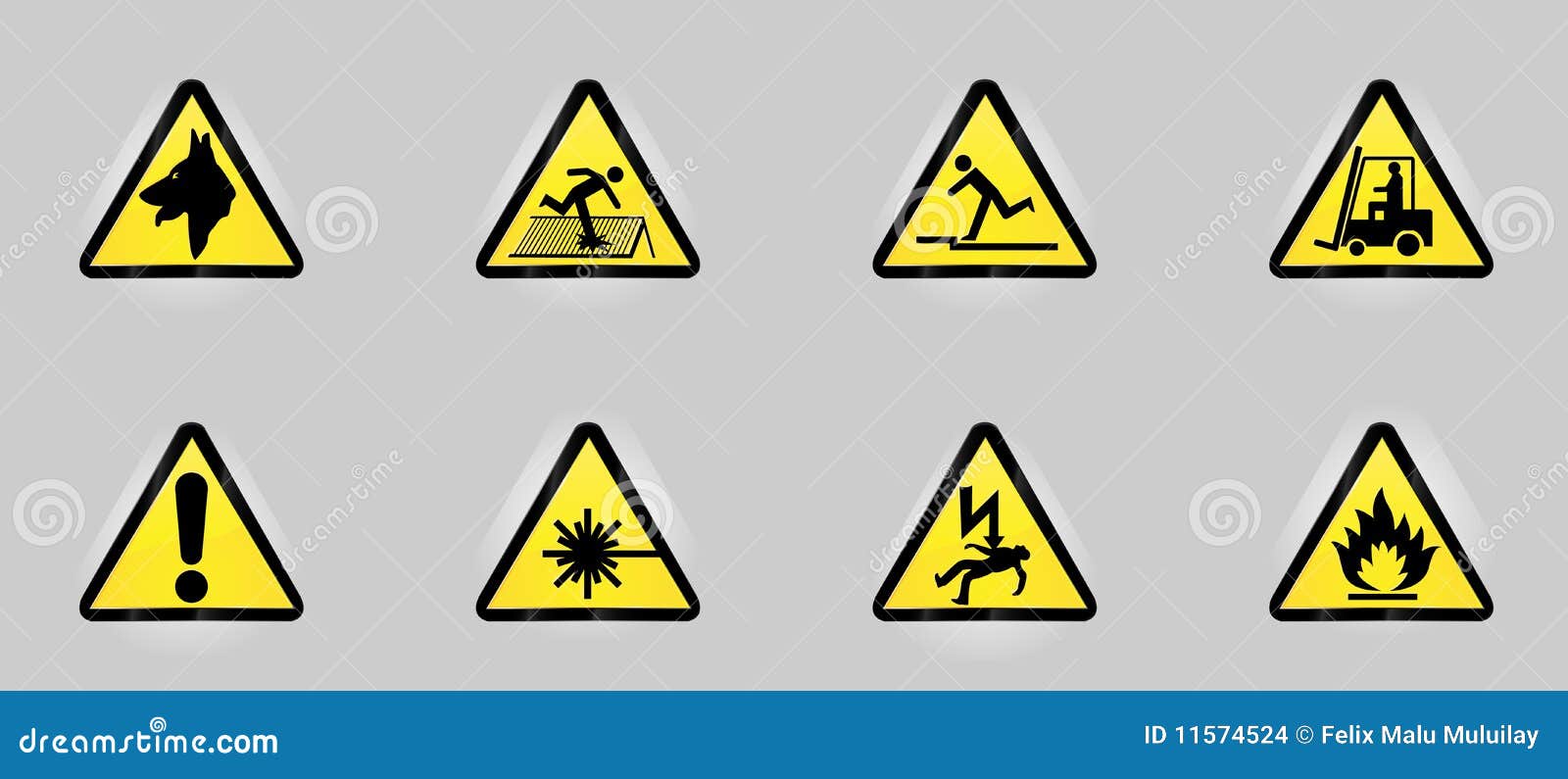 Warning Symbols Vector Illustration | CartoonDealer.com #11574524