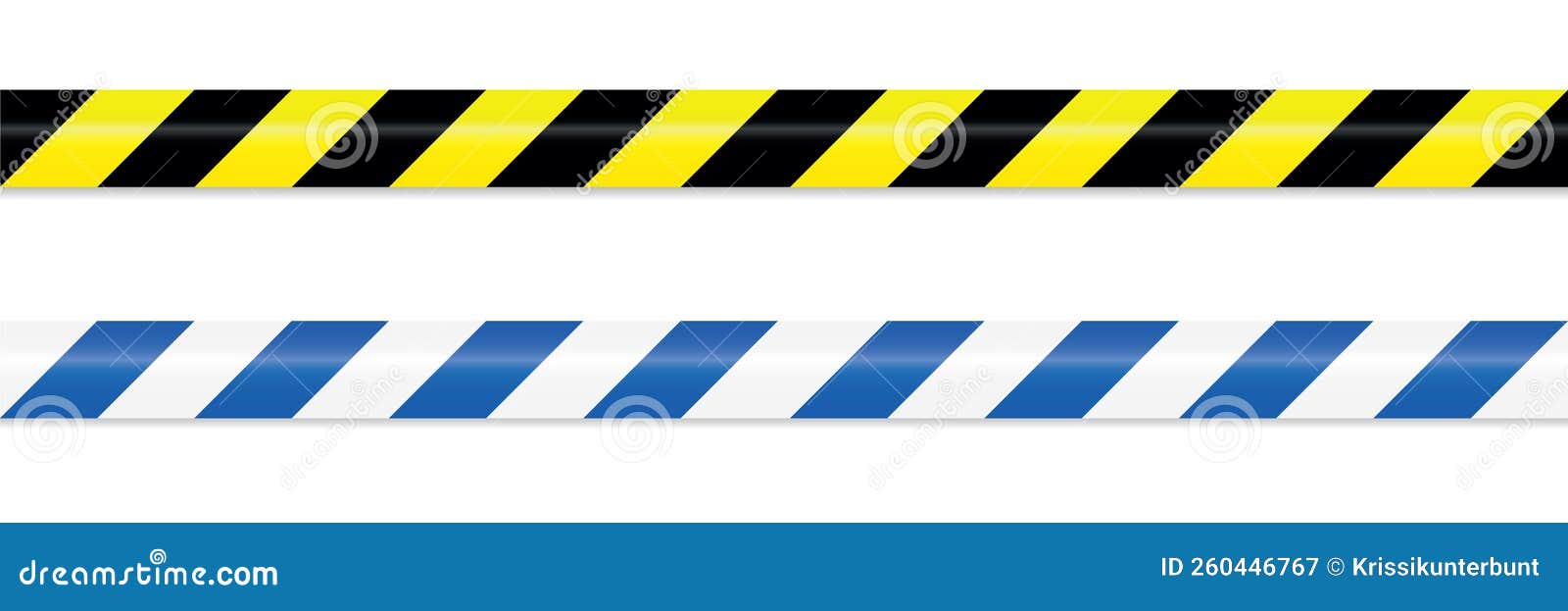 Warning Tape Blue White and Yellow Black Stock Vector - Illustration of ...