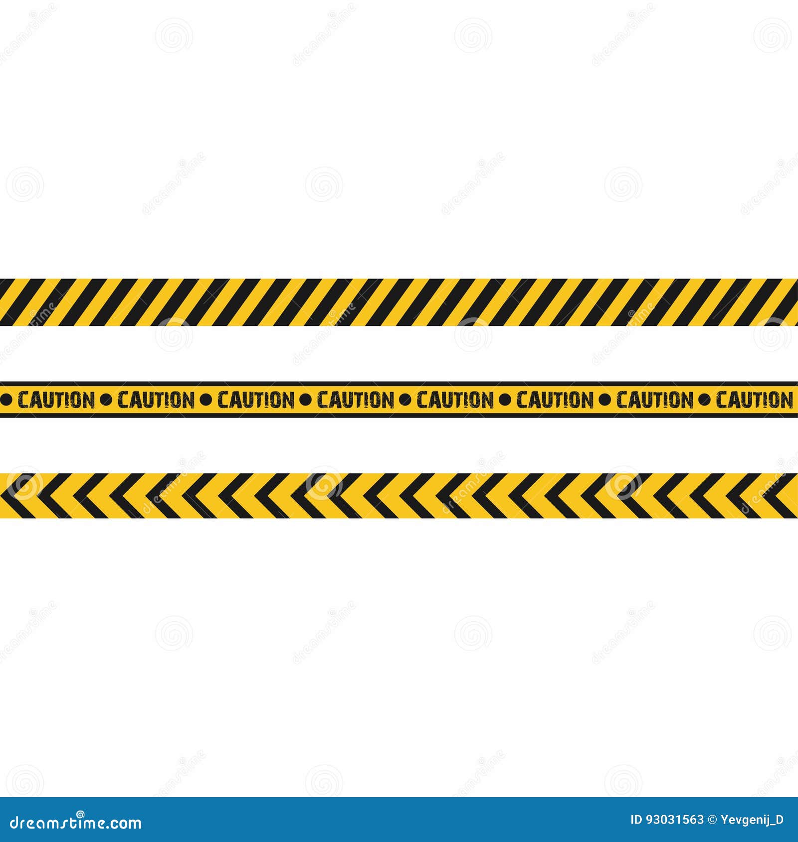 Warning Tapes. Seamless Hazard Stripes Texture Stock Vector ...