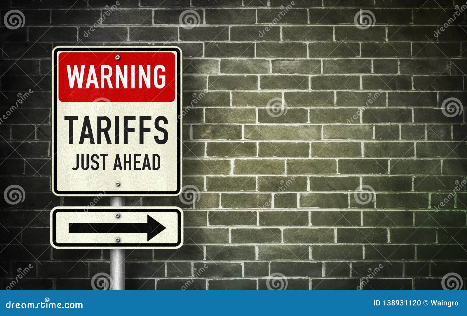Tariffs Just Ahead Green Road Sign Against Clouds And Sky Royalty-Free ...