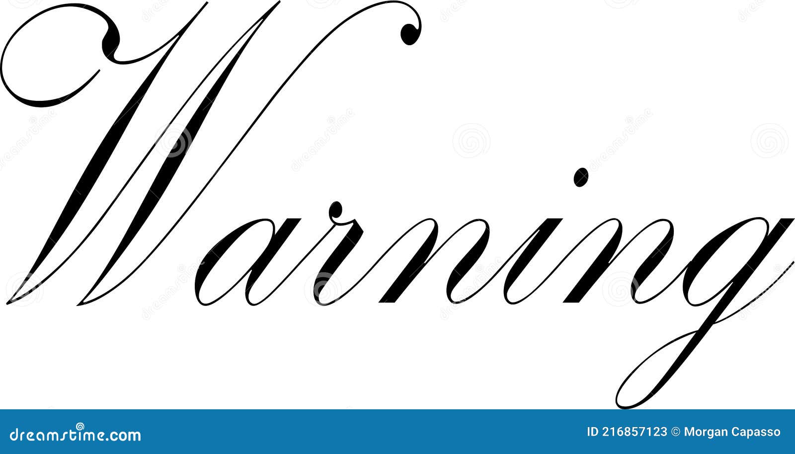 Warning Text Sign Illustration Stock Vector - Illustration of object ...