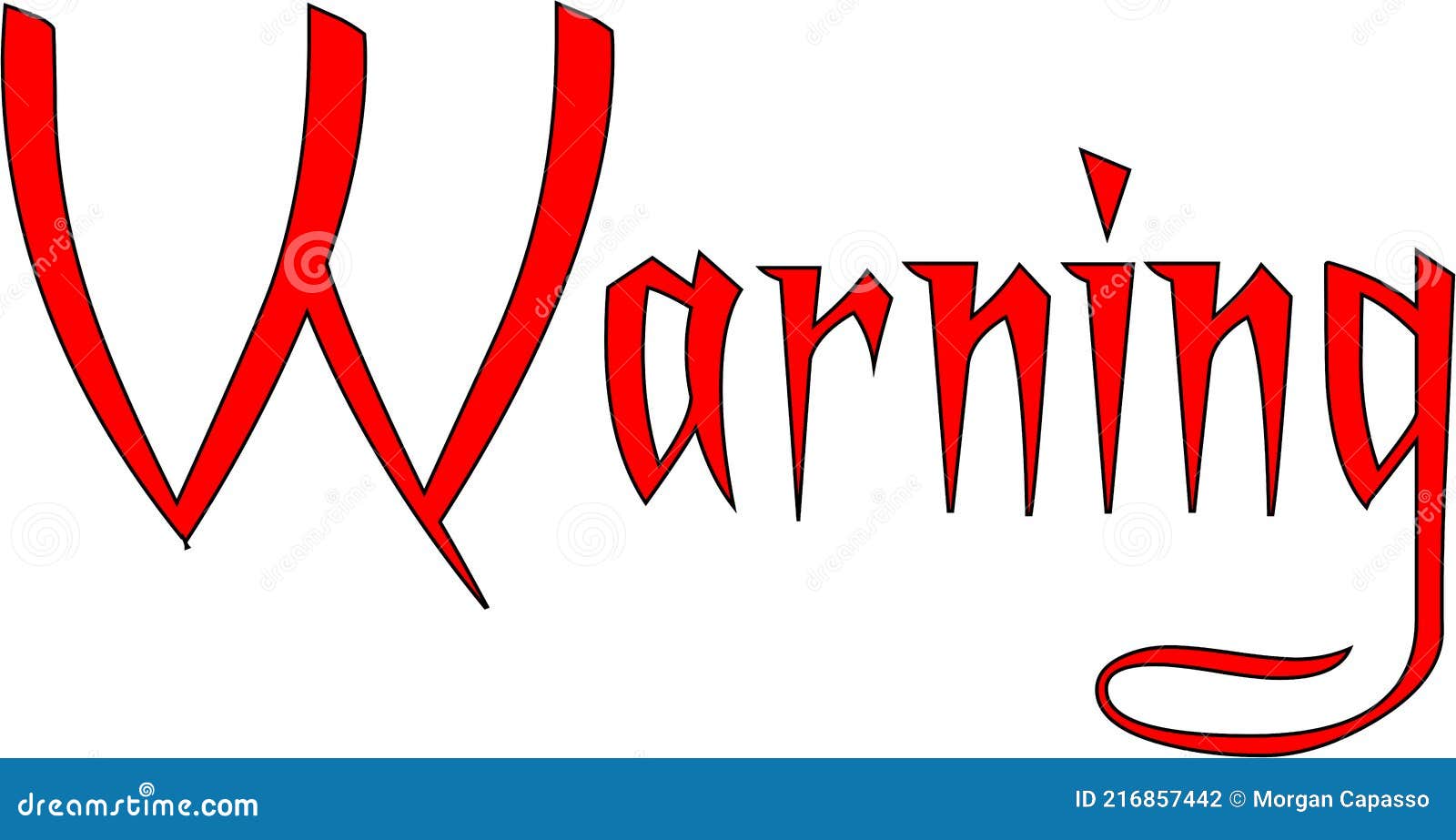 Warning Text Sign Illustration Stock Vector - Illustration of equipment ...