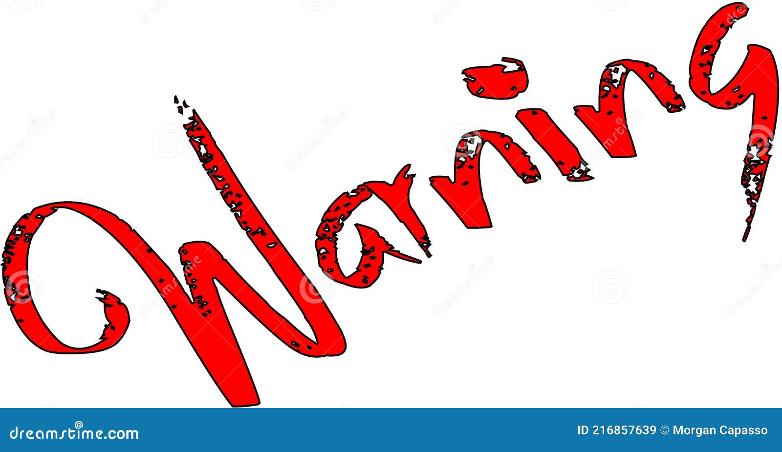 Warning Text Sign Illustration Stock Vector - Illustration of isolated ...