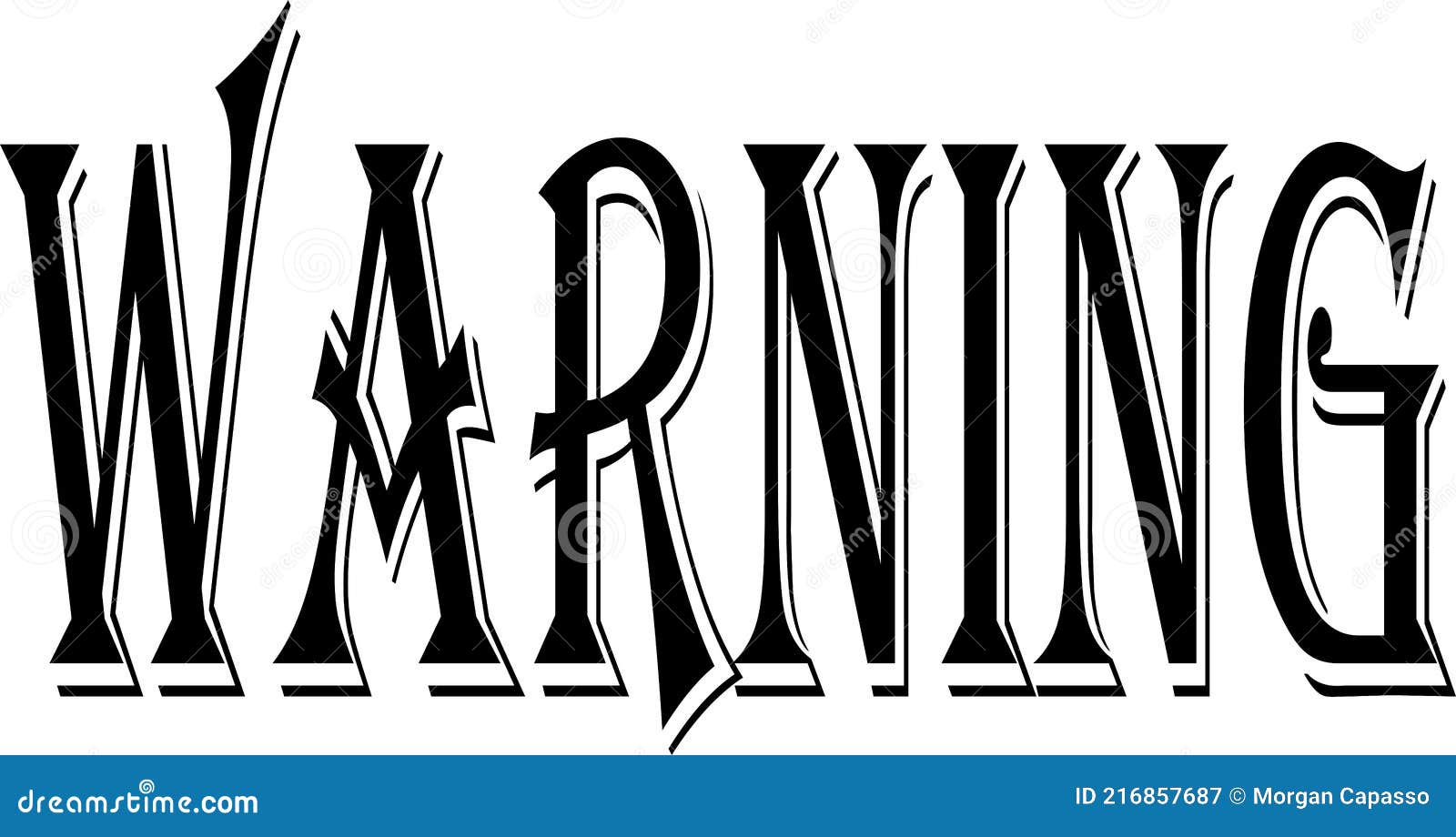 Warning Text Sign Illustration Stock Vector - Illustration of danger ...