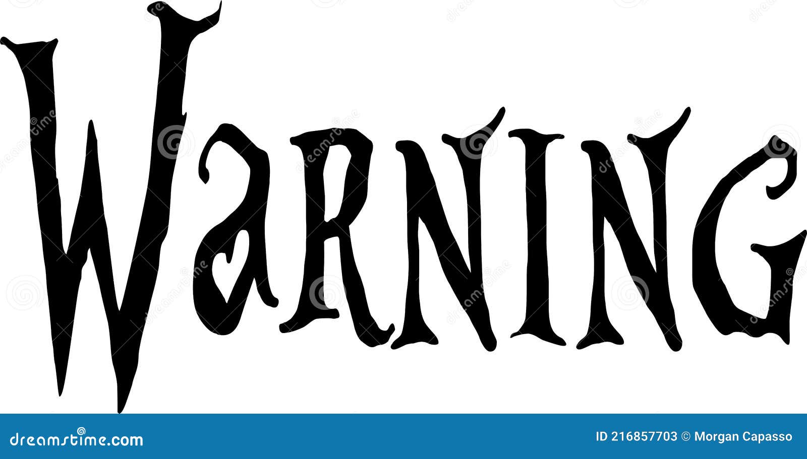 Warning Text Sign Illustration Stock Vector - Illustration of danger ...